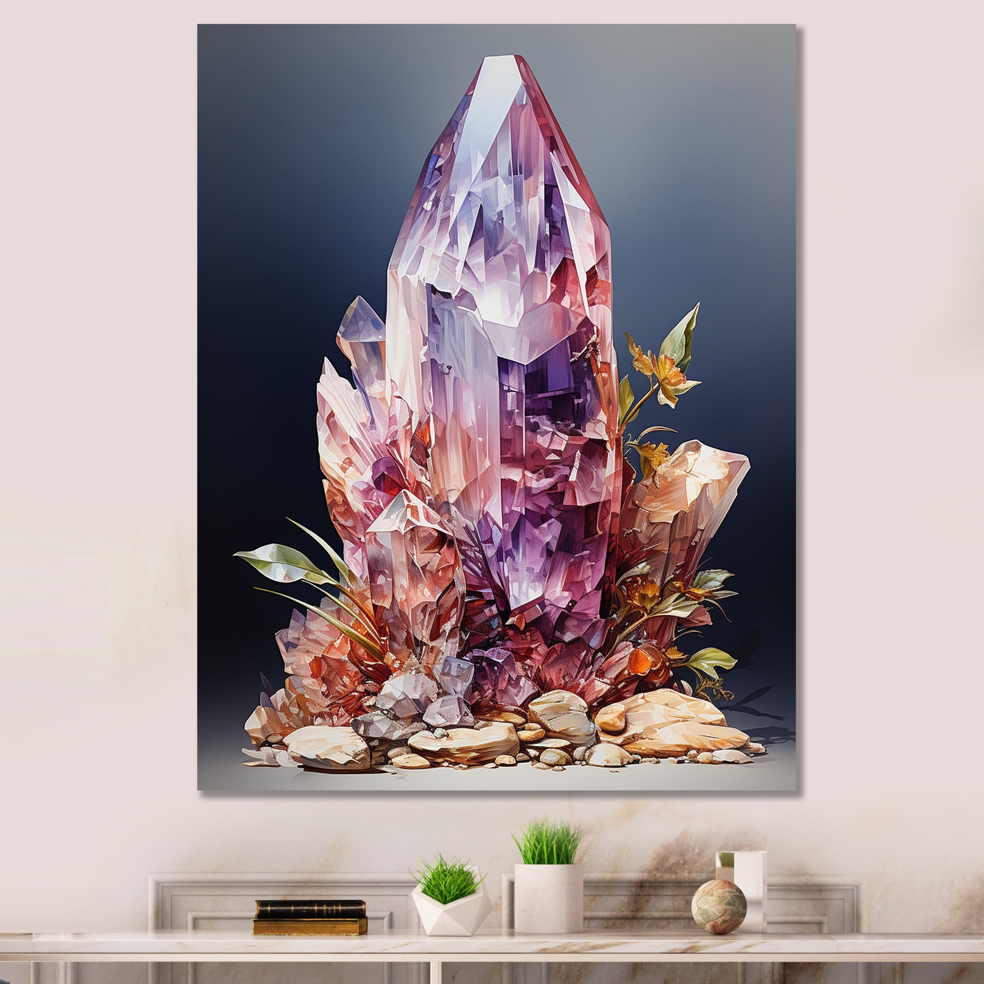 Designart "Quartz as a Spiritual Stone II" Spiritual Stone Canvas Art ...