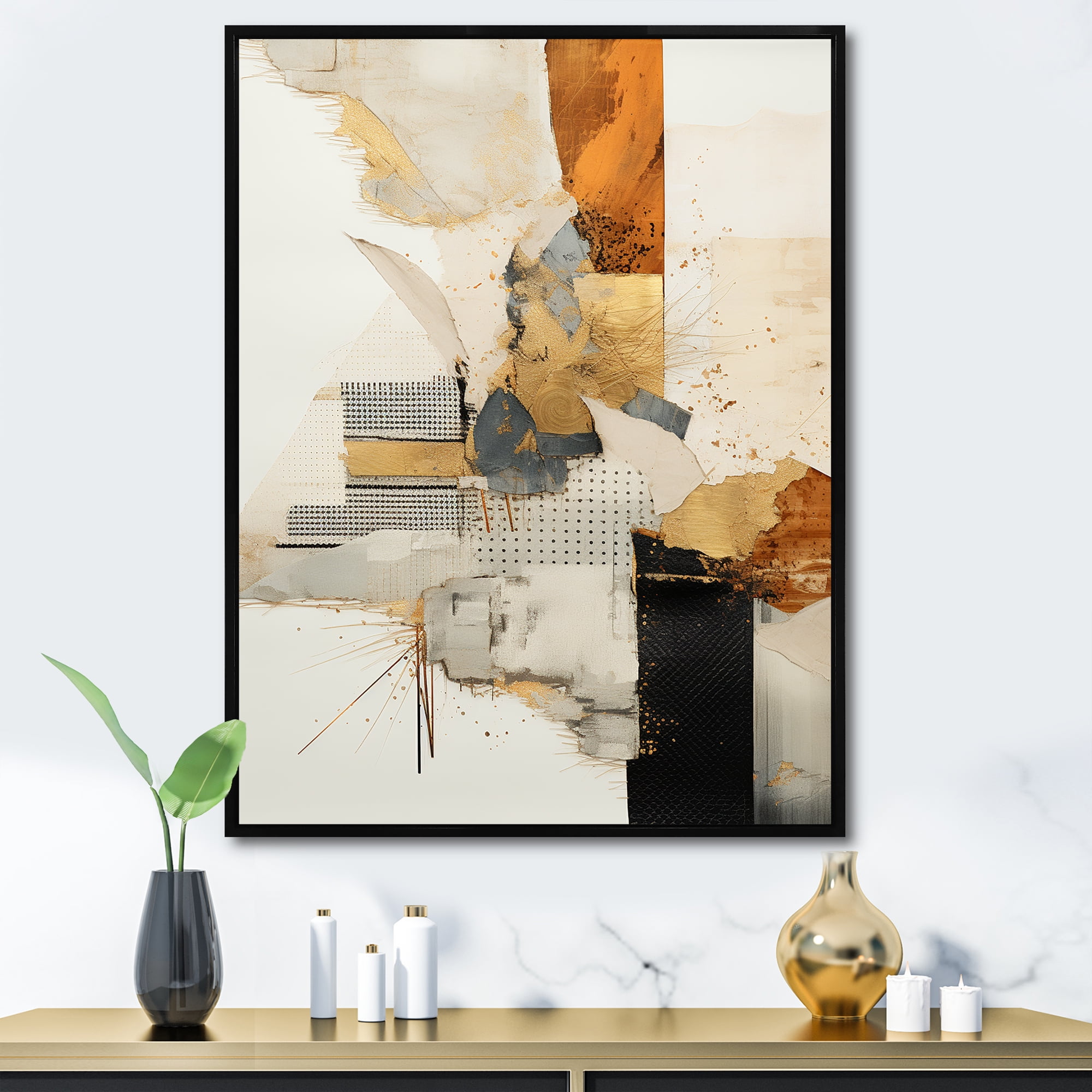 Designart "Radiant Dreamscape of Yellow Sunset III" Abstract Framed ...