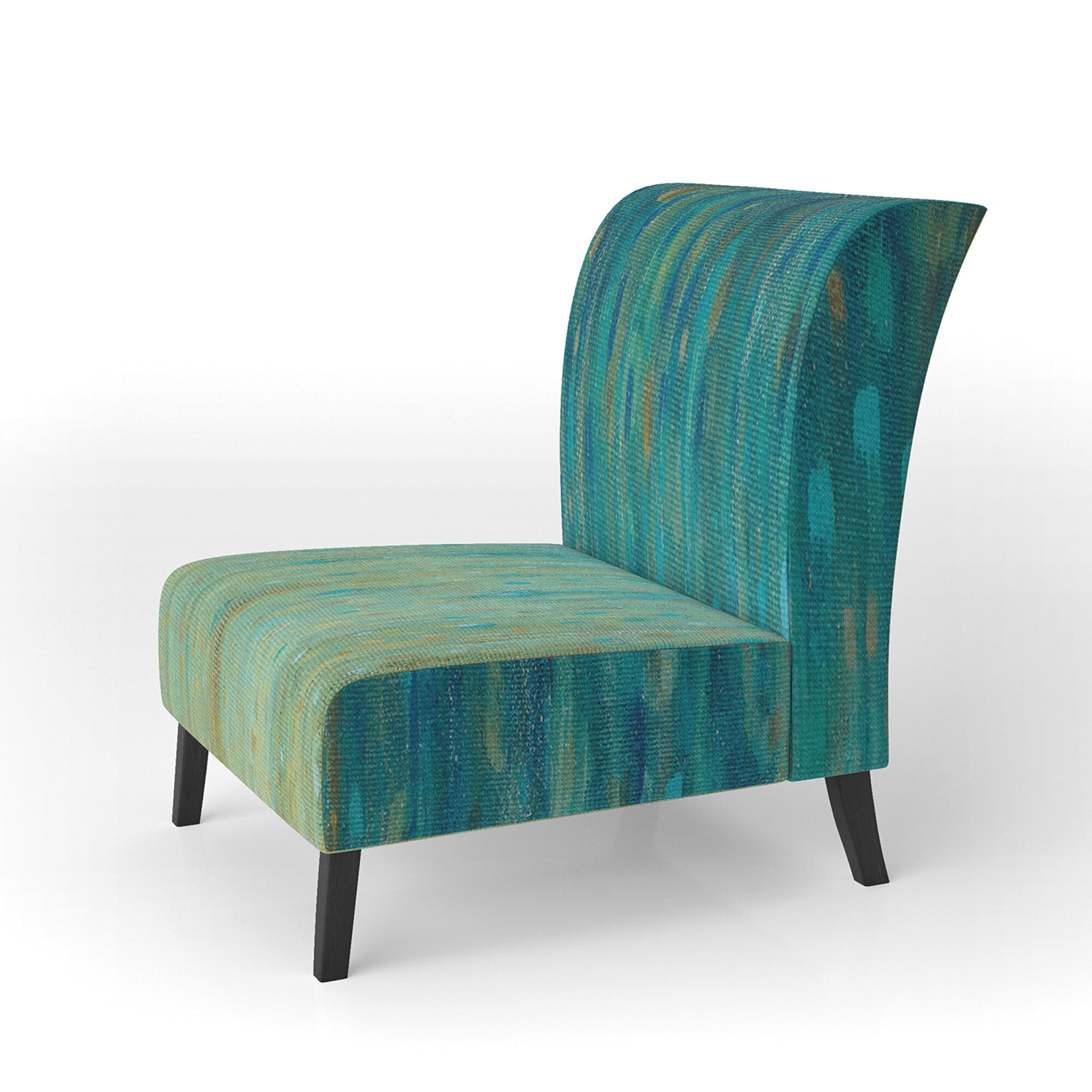 Designart "Rain Abstract Panel" Upholstered Modern Accent Chair - Arm ...