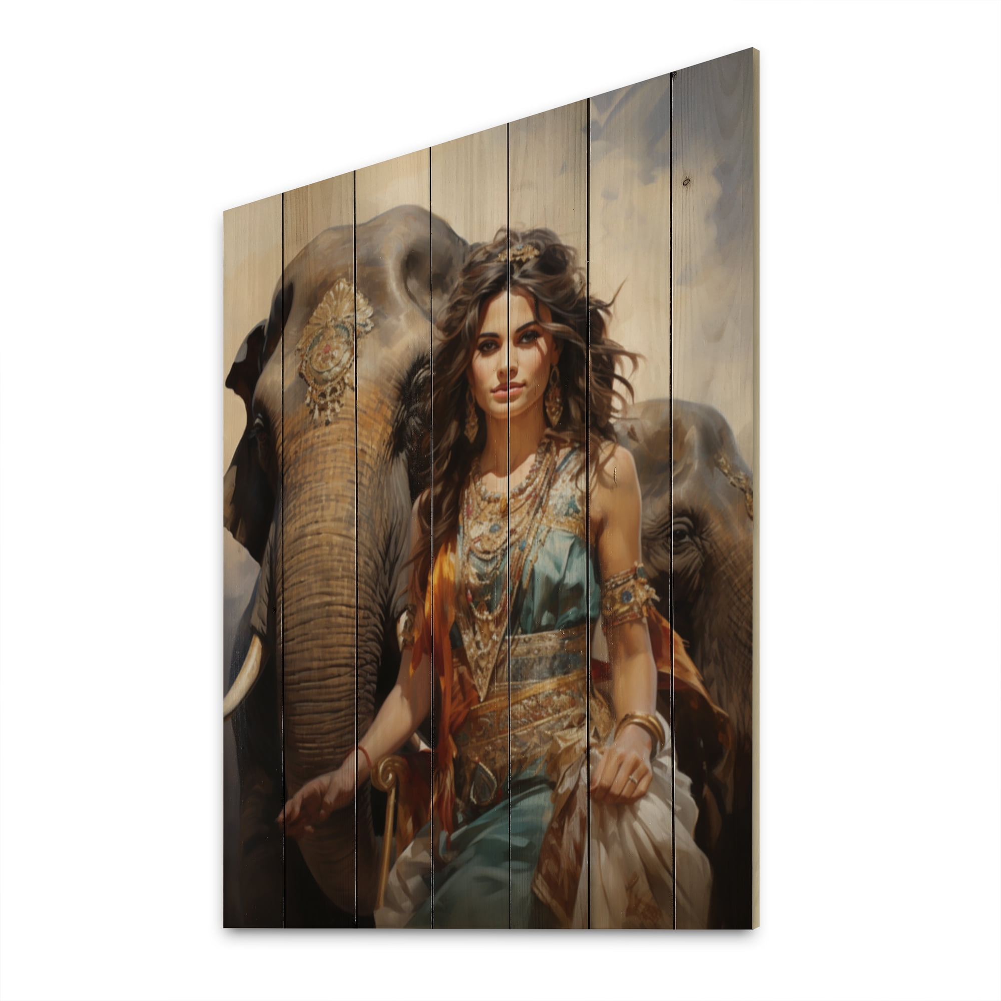 Designart "Rajasthan Royalty Indian Art painting" Portrait Print on ...