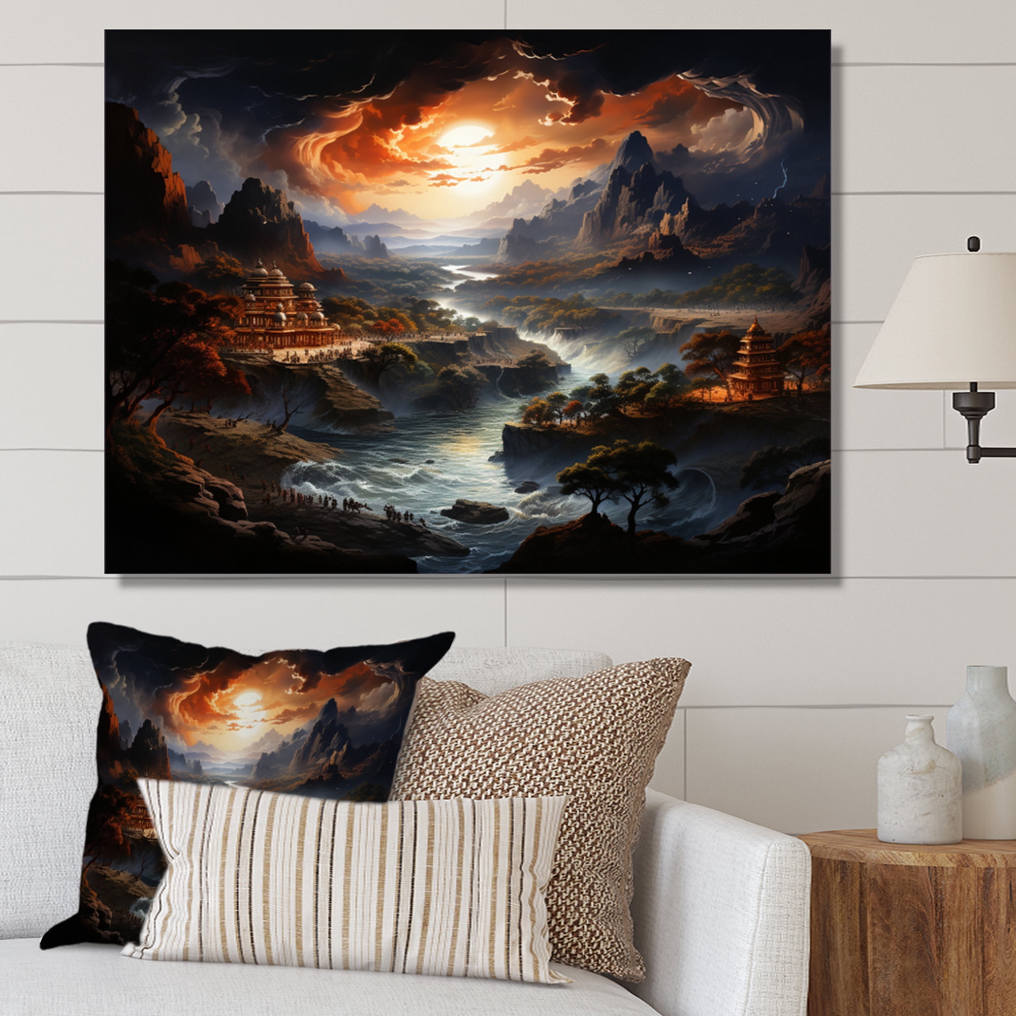 Designart "Ramayanas Epic Hinduisim Art wall decor" Spiritual Canvas ...