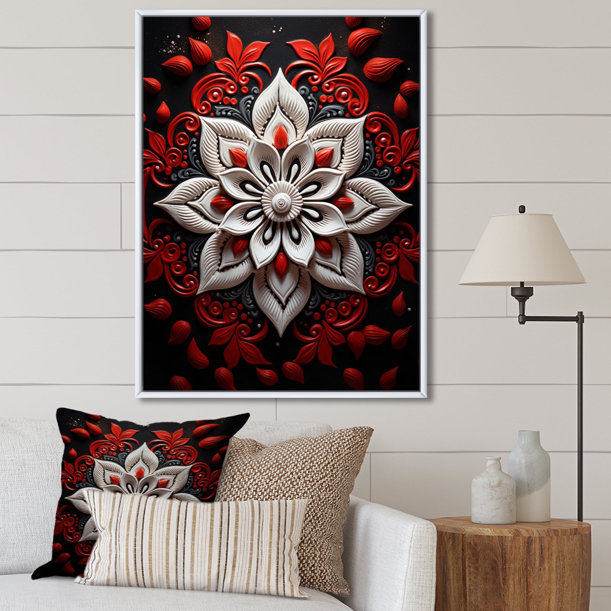 Designart "Rangoli s Divine Patterns in Hinduism I" Hinduisim Floater ...