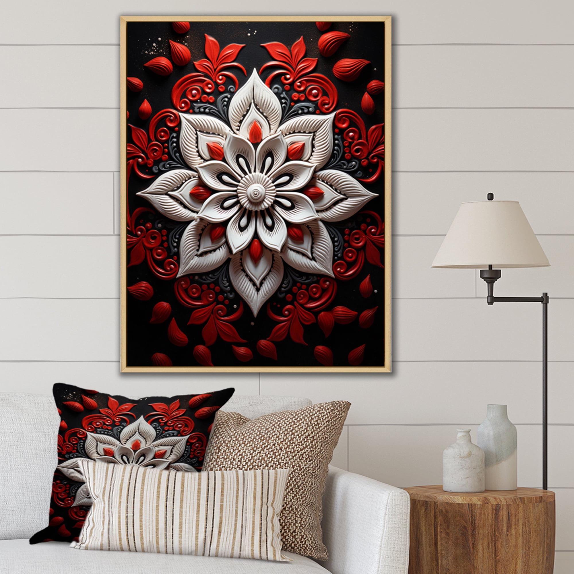 Designart "Rangoli s Divine Patterns in Hinduism I" Hinduisim Floater ...