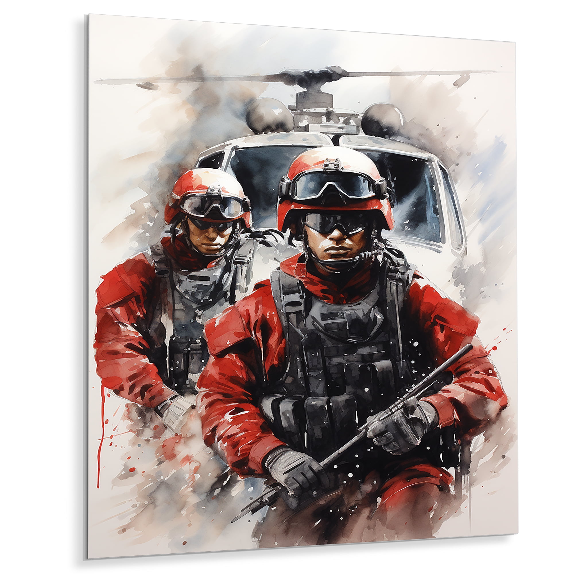 Designart "Ready For Soldiers Action II" Army Metal Wall Art - Walmart.com