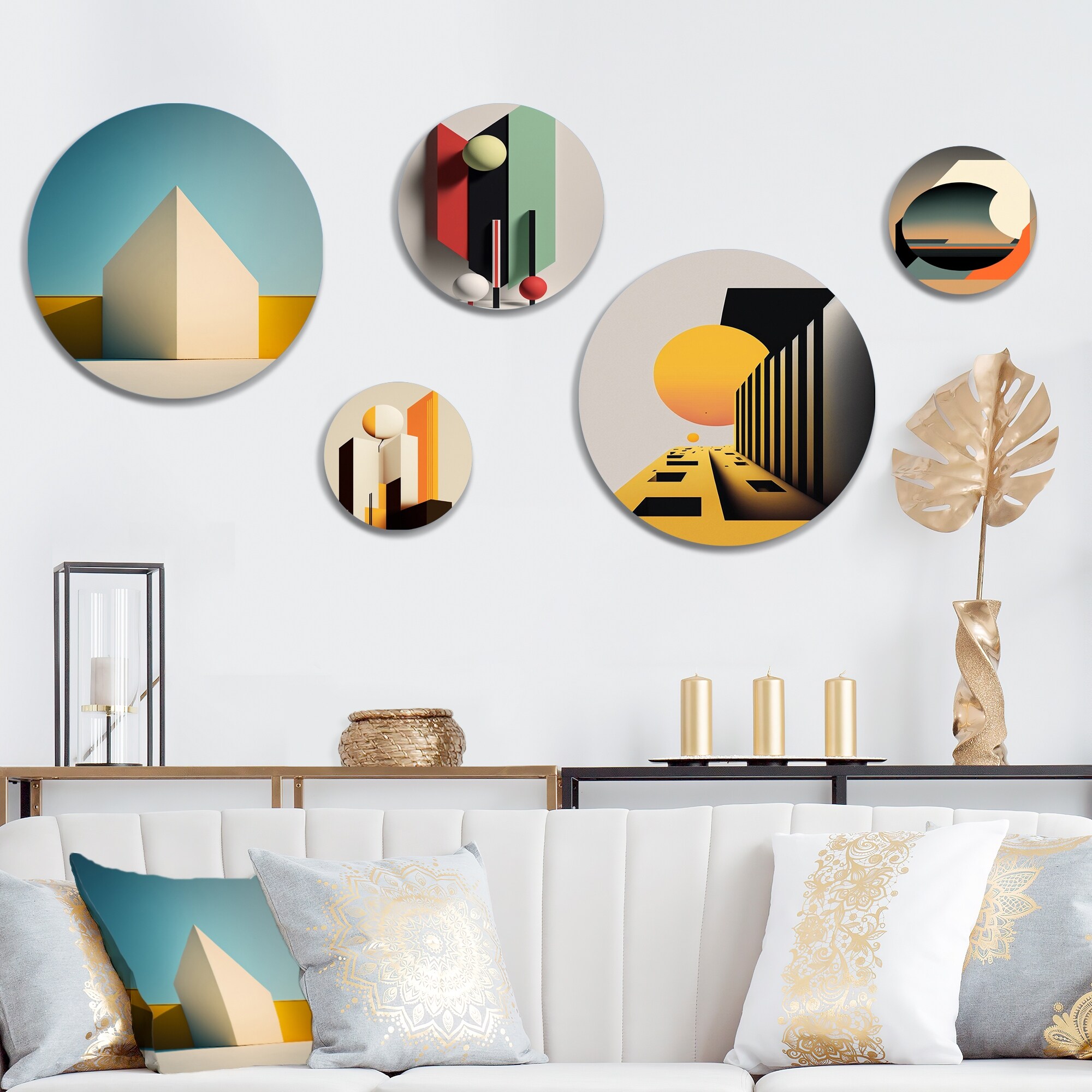 Designart "Reality Of Essential Shapes IV" Minimalism Metal Wall Art ...