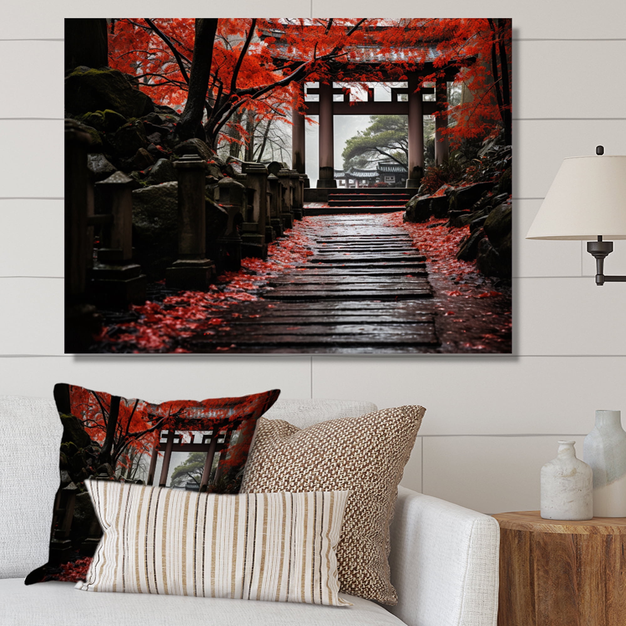 Designart "Red Torii Gate Iconic Symbol in Japanese Art I" Japanese ...