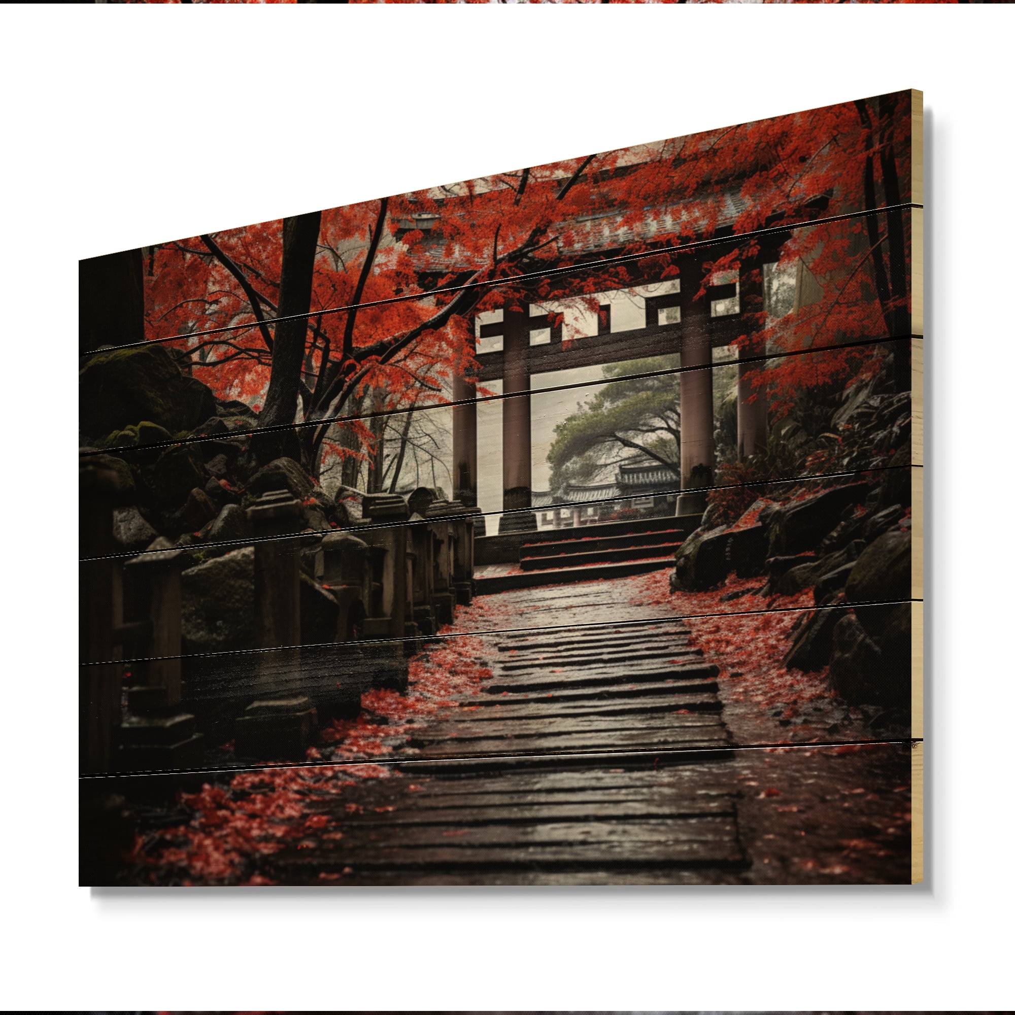 Designart "Red Torii Gate Iconic Symbol in Japanese Art I" Japanese ...