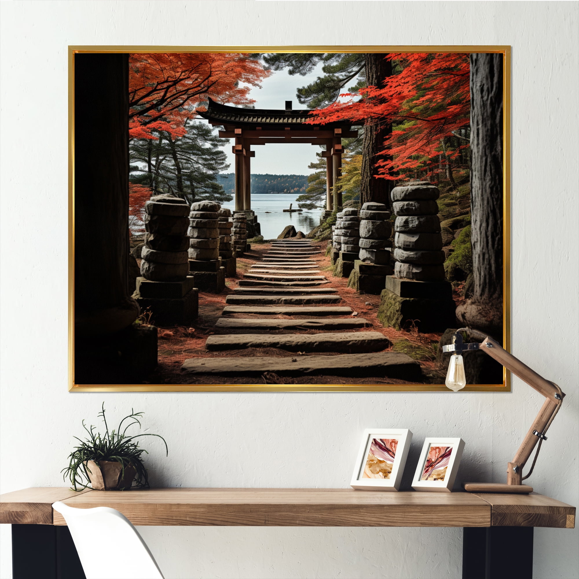 Designart "Red Torii Gate Iconic Symbol in Japanese Art III" Japan Art ...