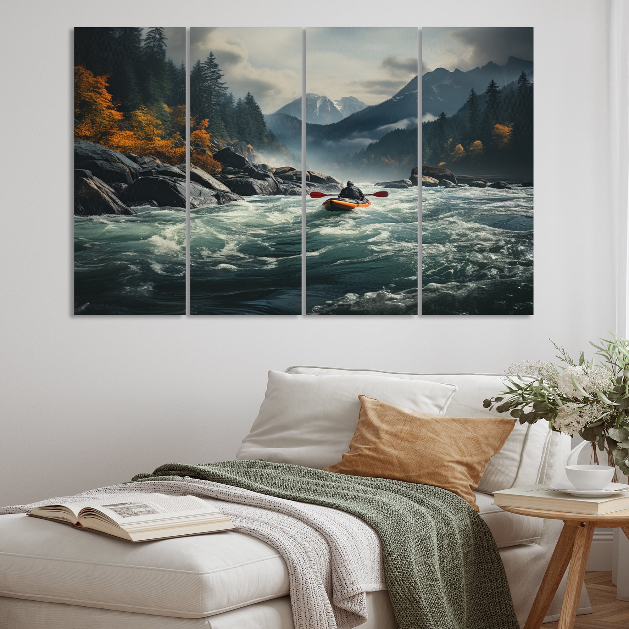Designart "Reflecting on the River II" Lakes & Rivers Metal Art Print ...
