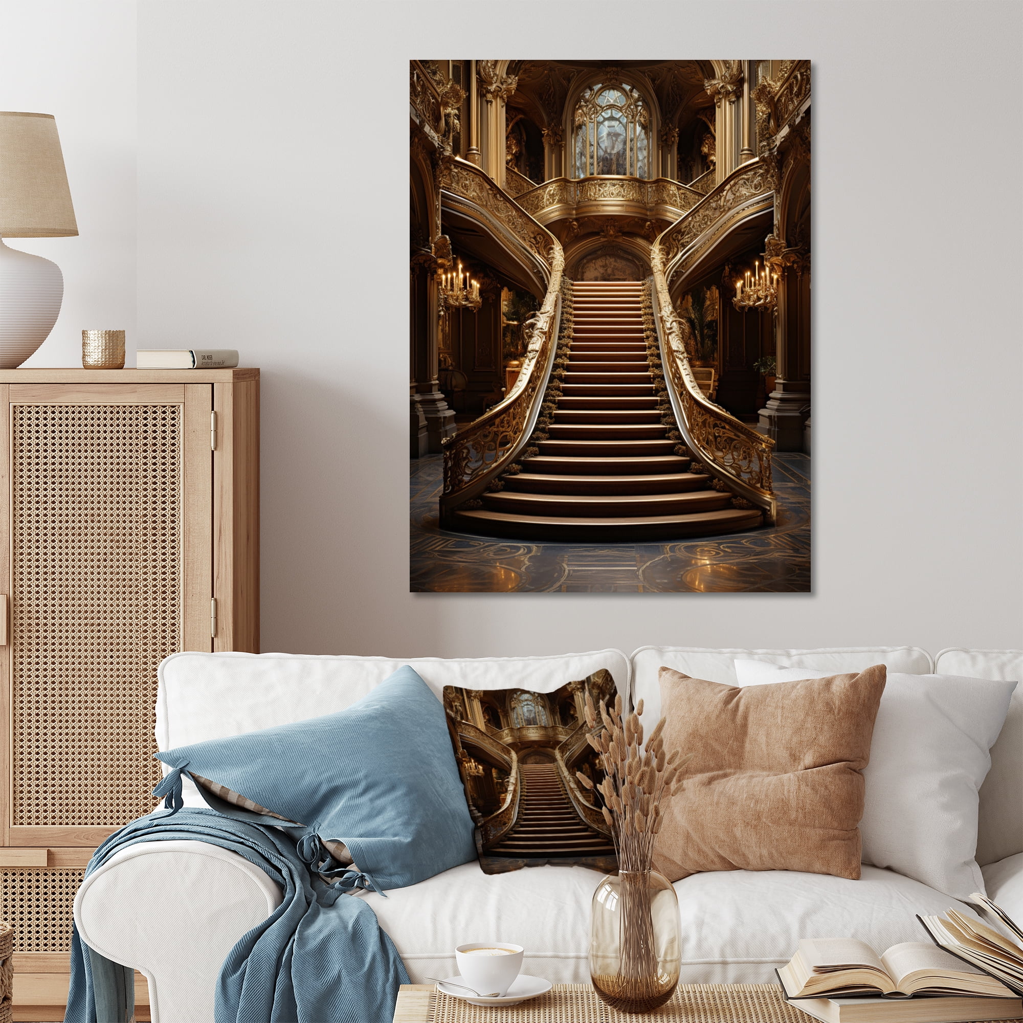 Designart "Refuge Rich Castles Royal wall art III" Castles Metal Wall ...