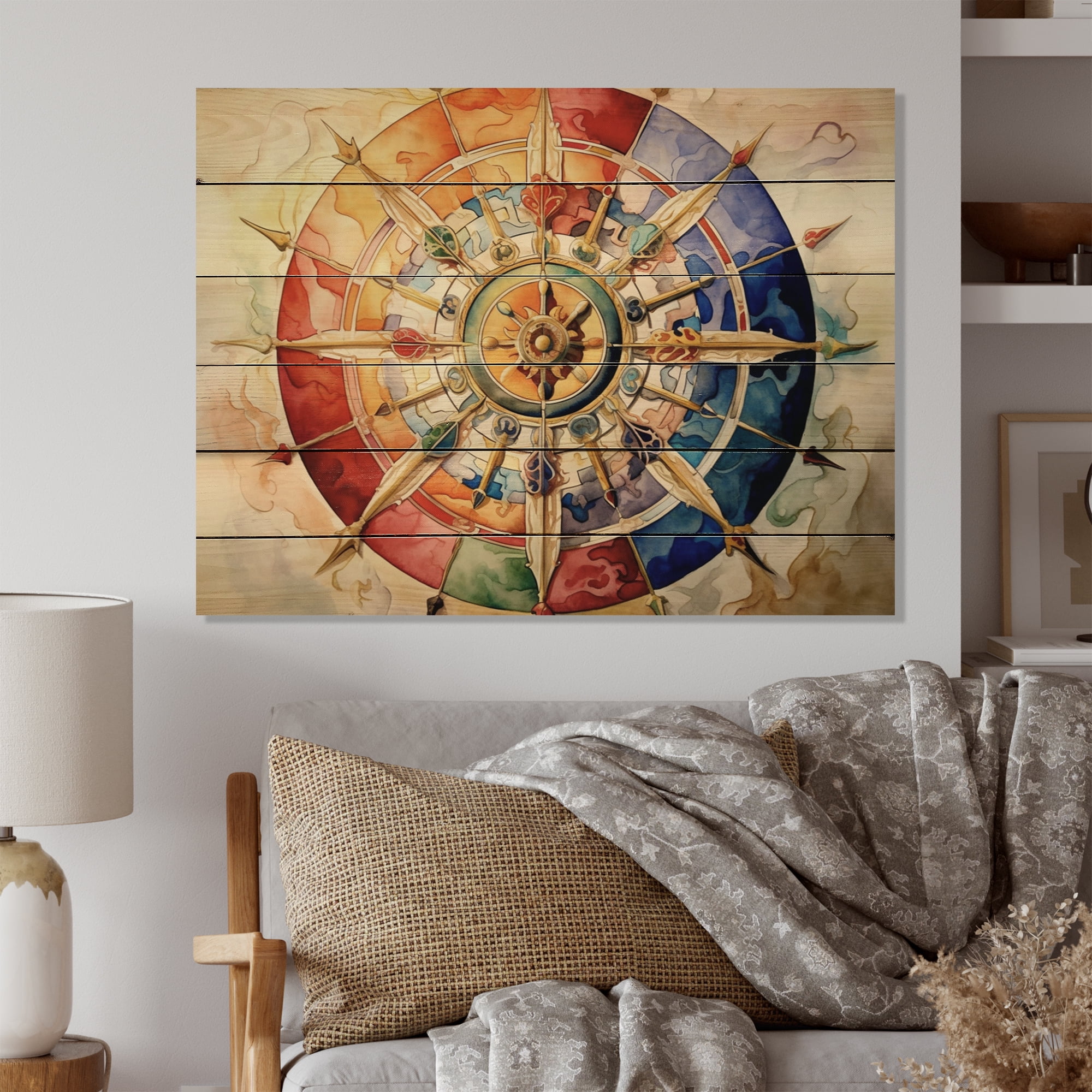 Designart "Religious Wheel Of Dharma Spiritual Symbolism" Hinduisim ...