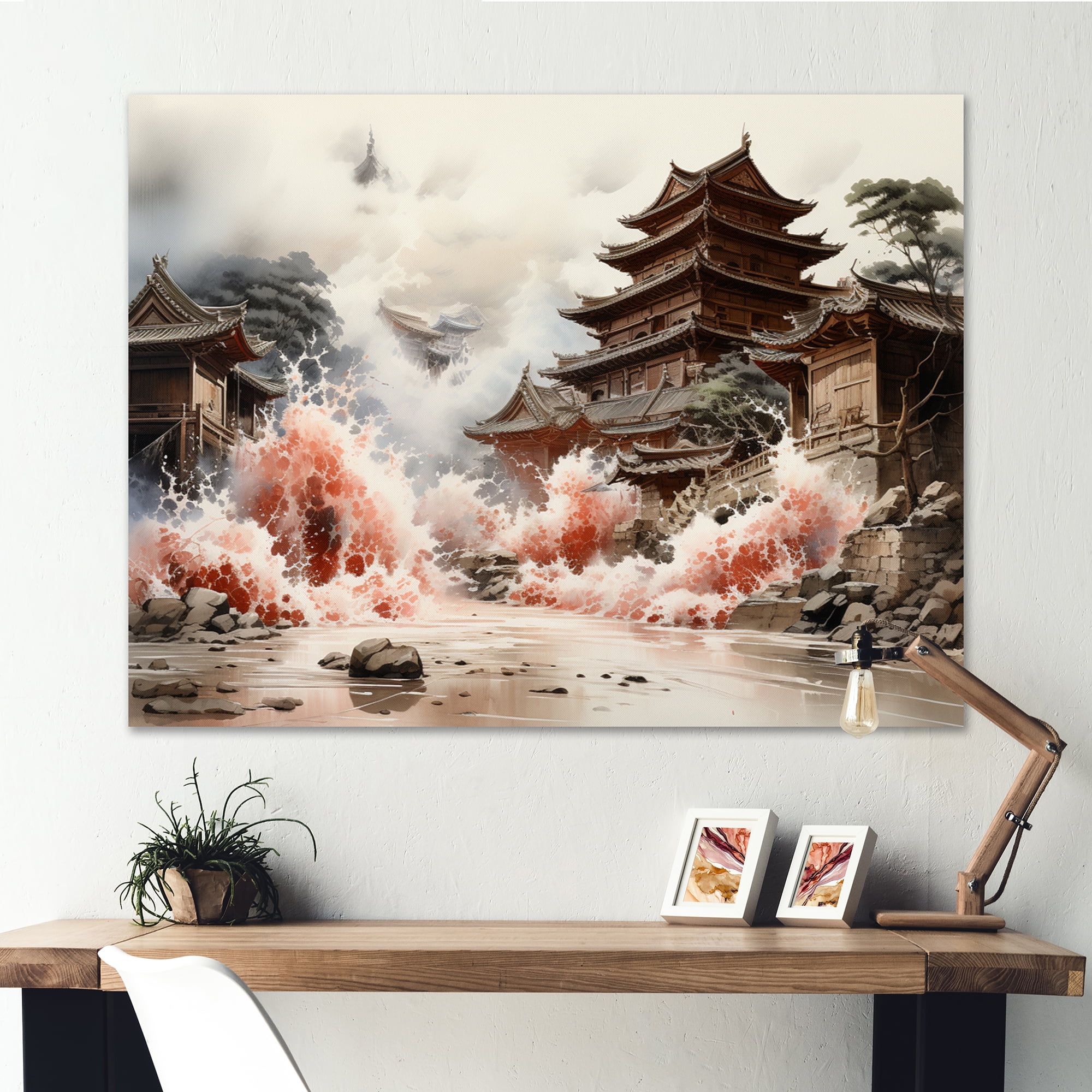 Designart "Remembering the 2011 Japan Earthquake II" Japanese Canvas ...