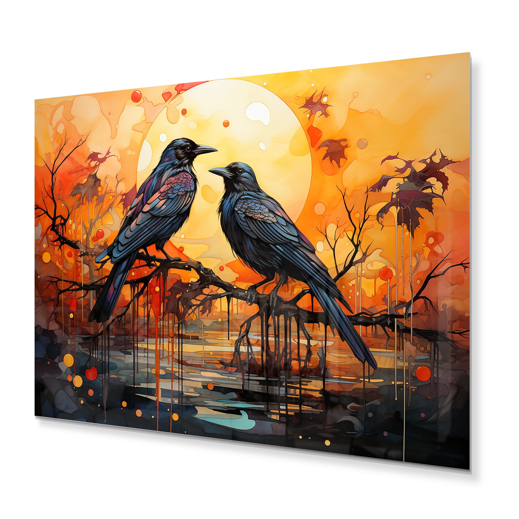 Designart "Renaissance of the Regal Crow II" Animals Metal Art Print ...