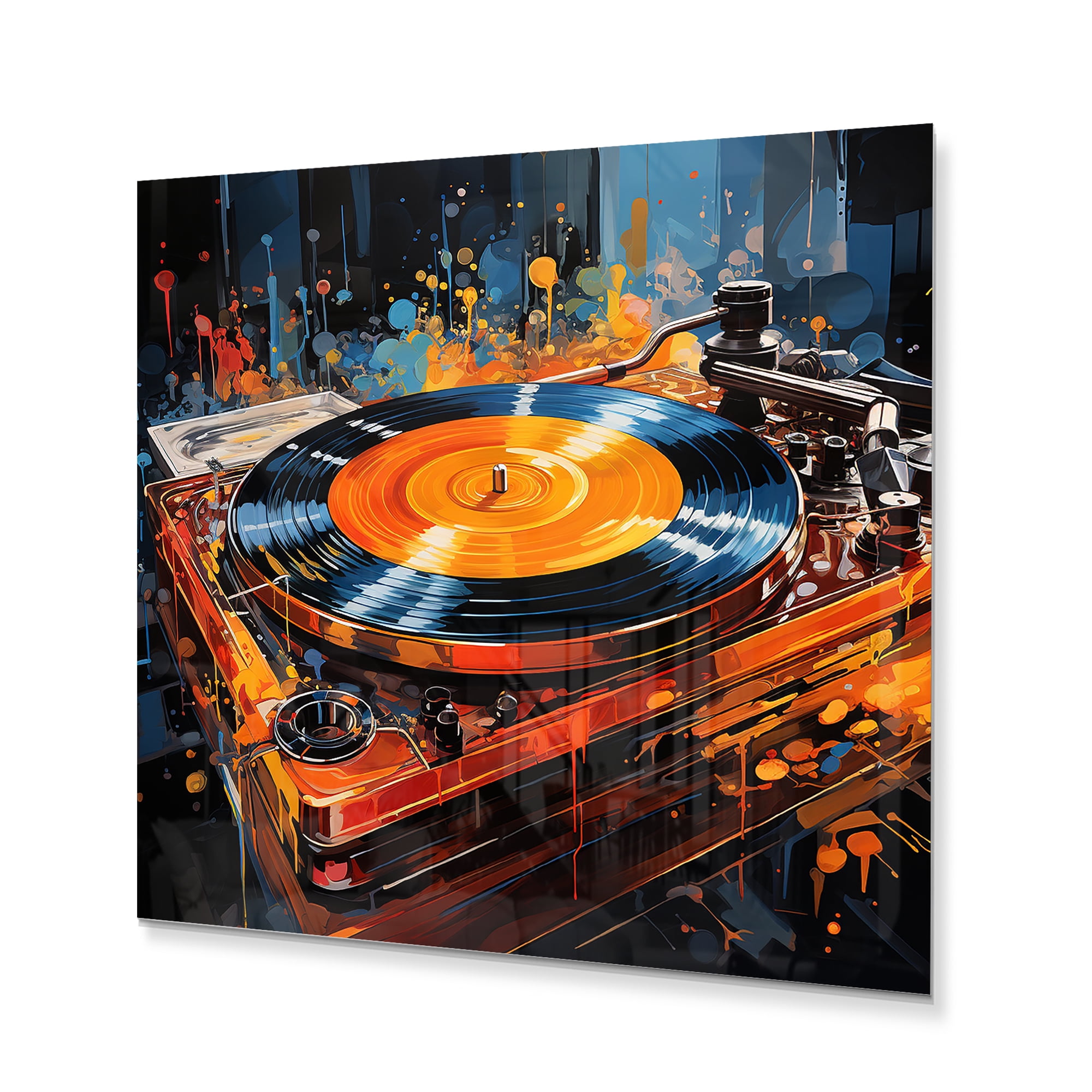 Designart "Resonating Rhythms on Vinyl Records I" Music Metal Wall ...