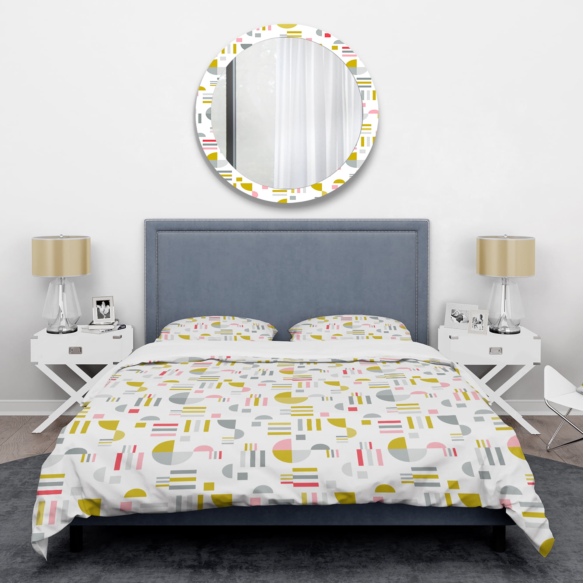 Designart 'Retro Abstract Design XVI' Mid-Century Modern Duvet Cover ...