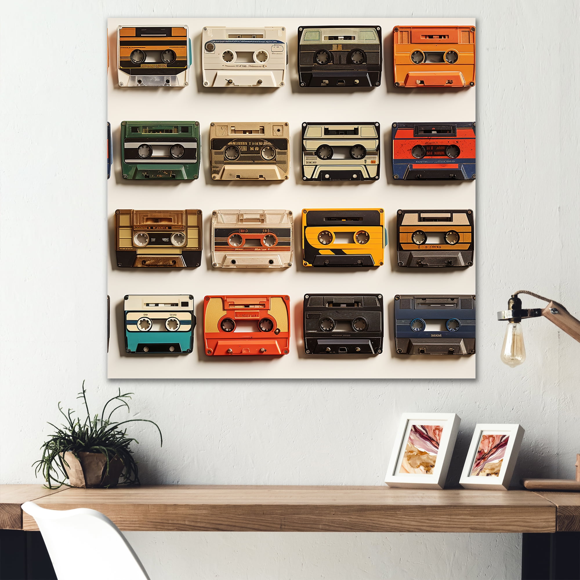 Designart "Retro Cassette Tape Collection I In Colorful" Cassette Tapes ...