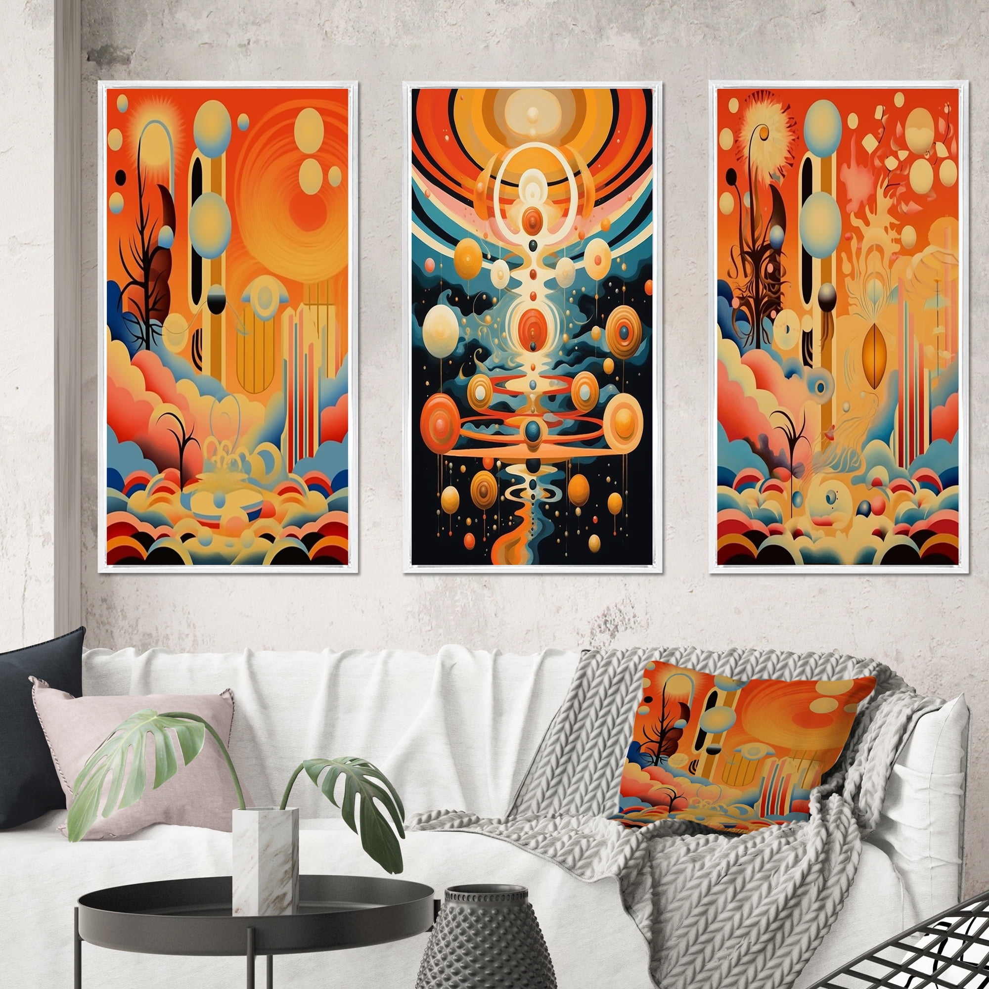 Designart "Retro Futuristic Dreamscapes Urban Visions I" Abstract ...
