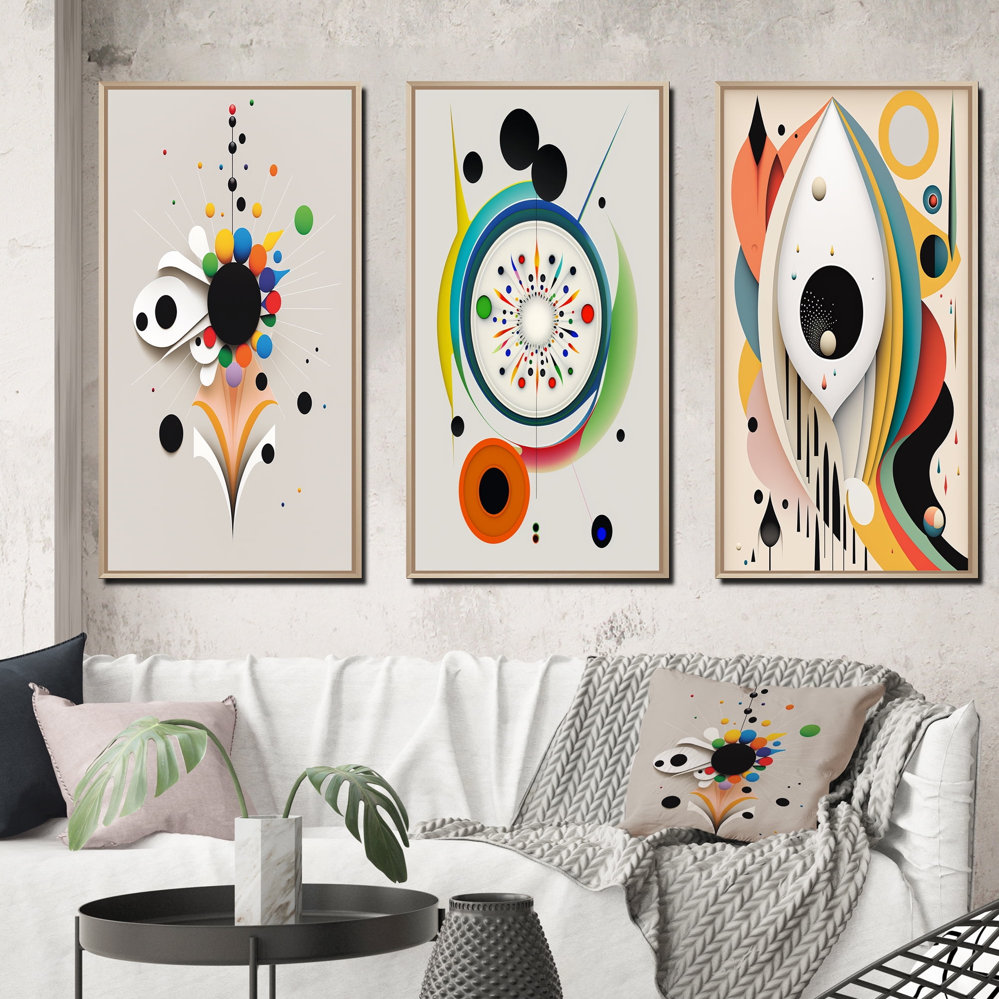 Designart "Retro Geometry of Awakening Rebirth V" Modern Geometric ...