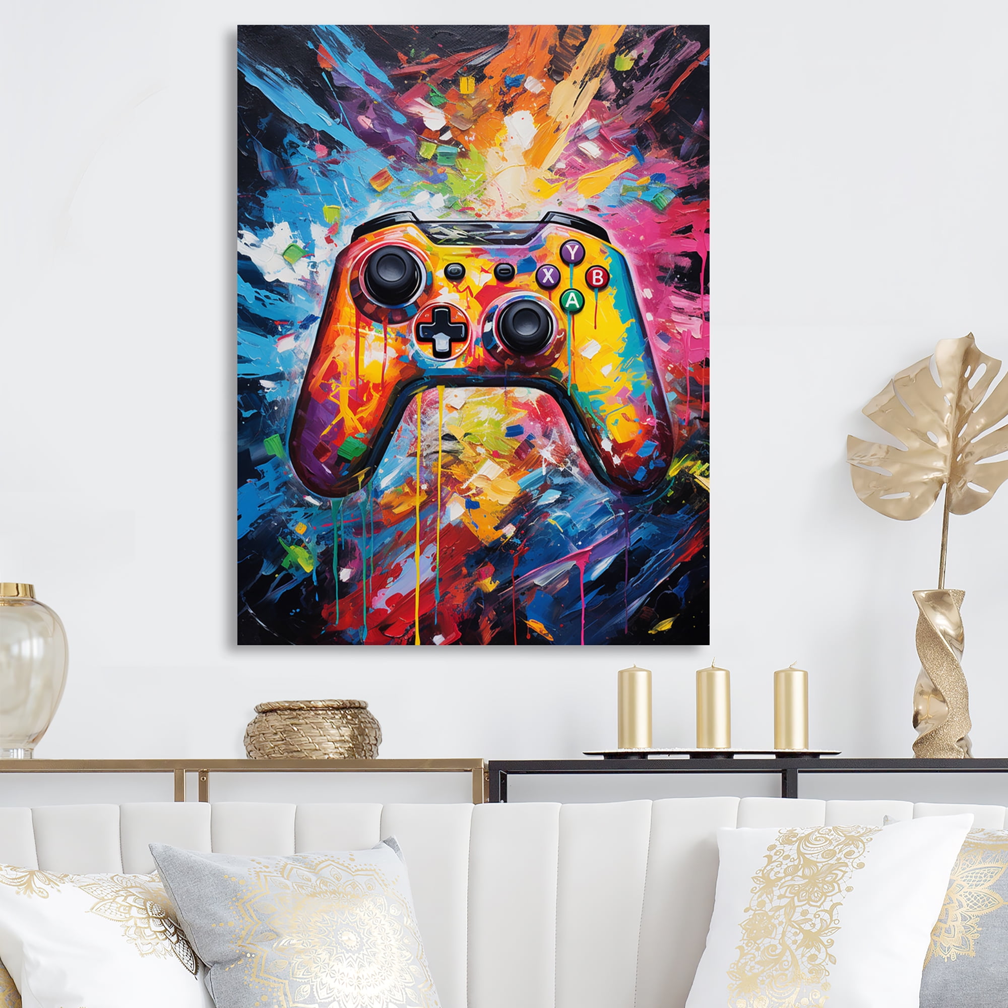 Designart "Retro Reload A Colorful Video Game Revival" Video Games ...