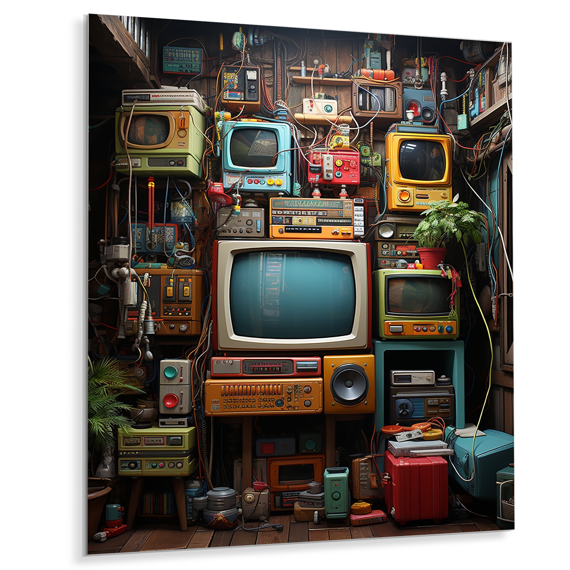 Designart "Retro Resonance Vintage Video Game Vibes" Video Games Metal ...