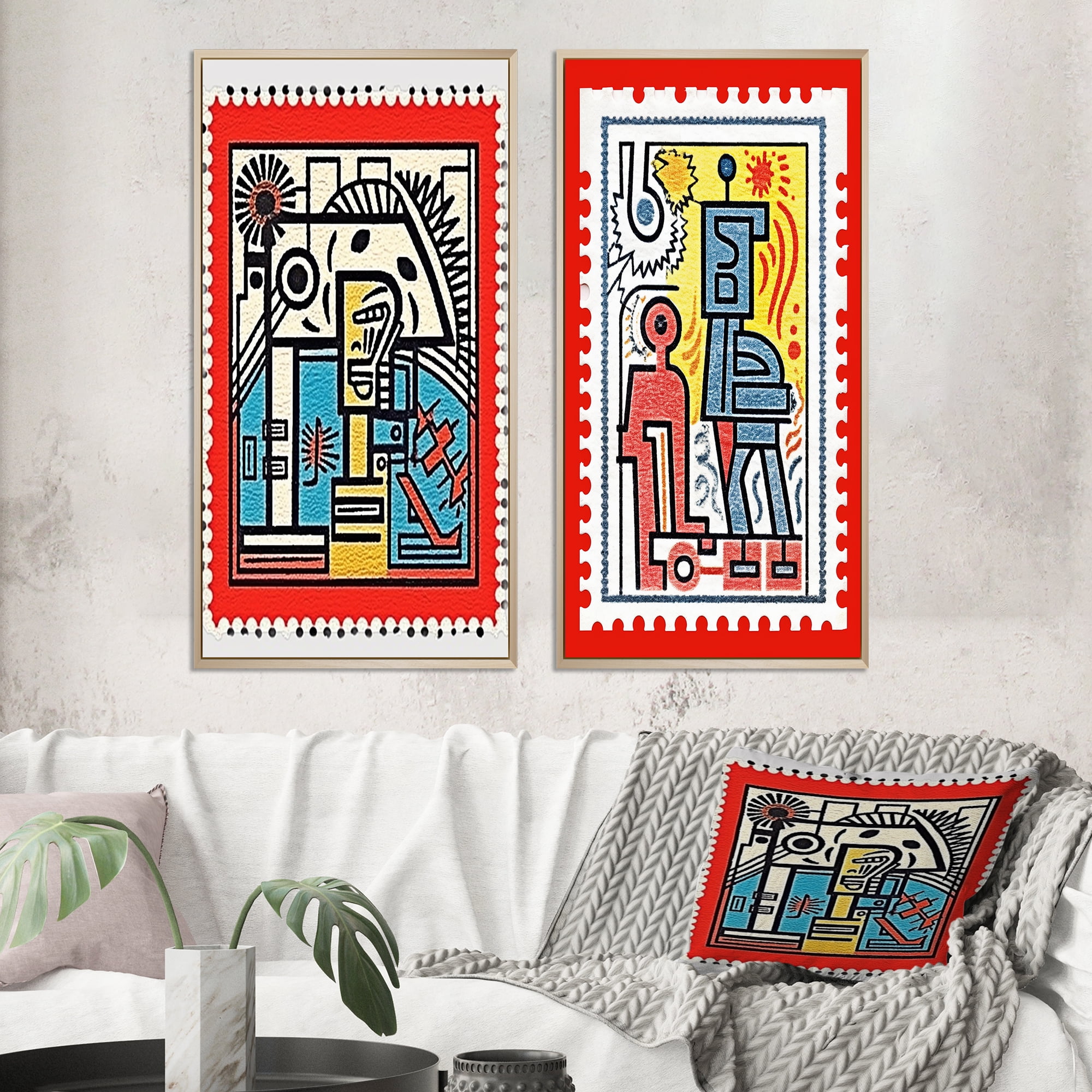 Designart "Retro Stamp Tribute to Keith Vintage Homage III ...