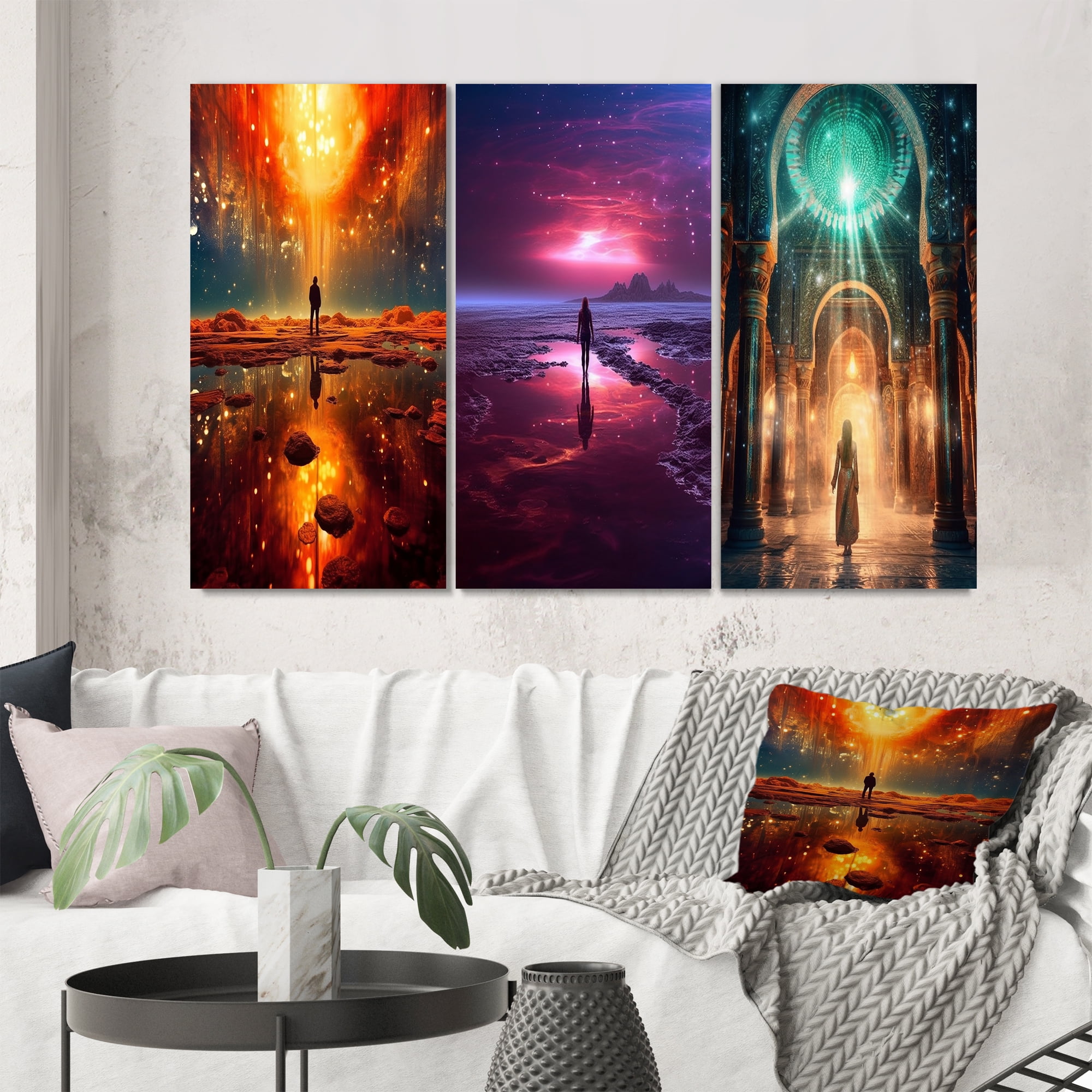 Designart "Revelation of Ancient Atlantis Mystery of Light I" Abstract ...