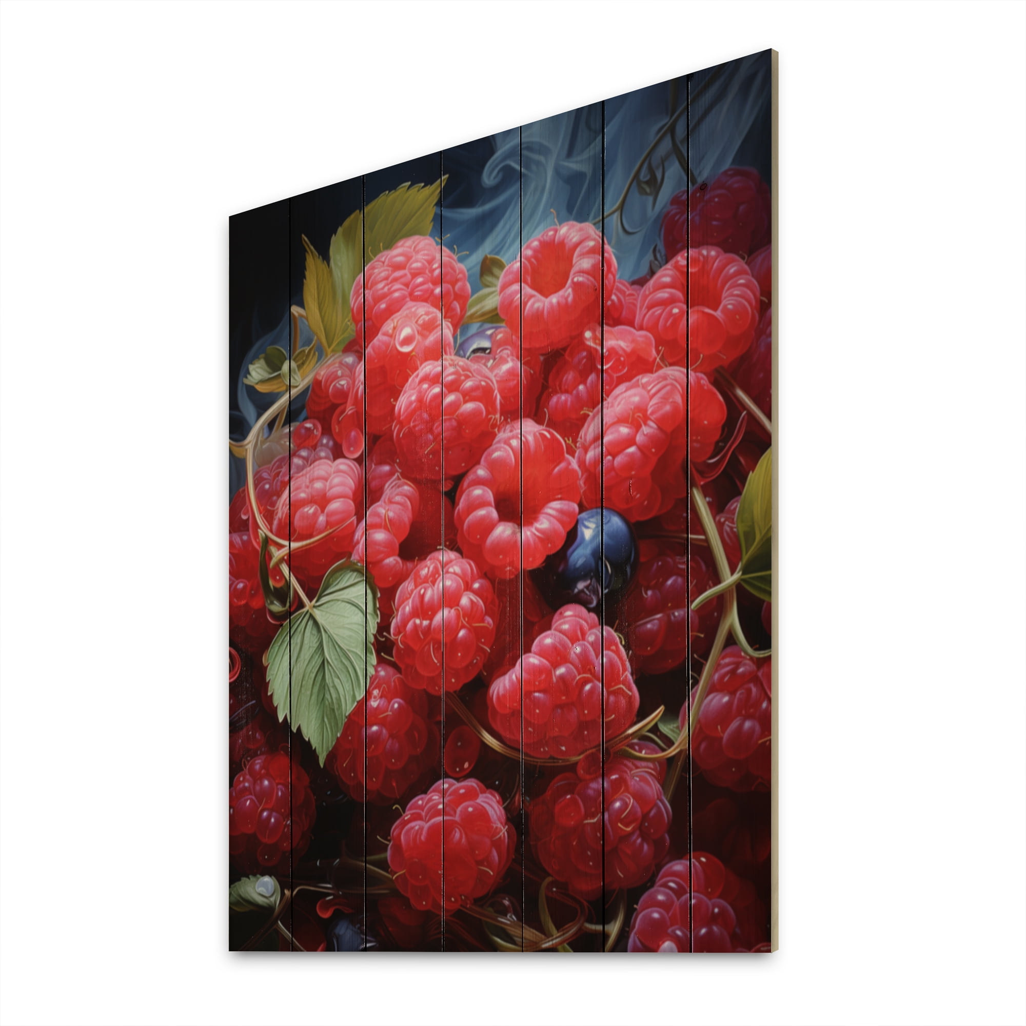 Designart "Rhapsody Expressive Fruit Raspberry wall decor" Farmhouse ...