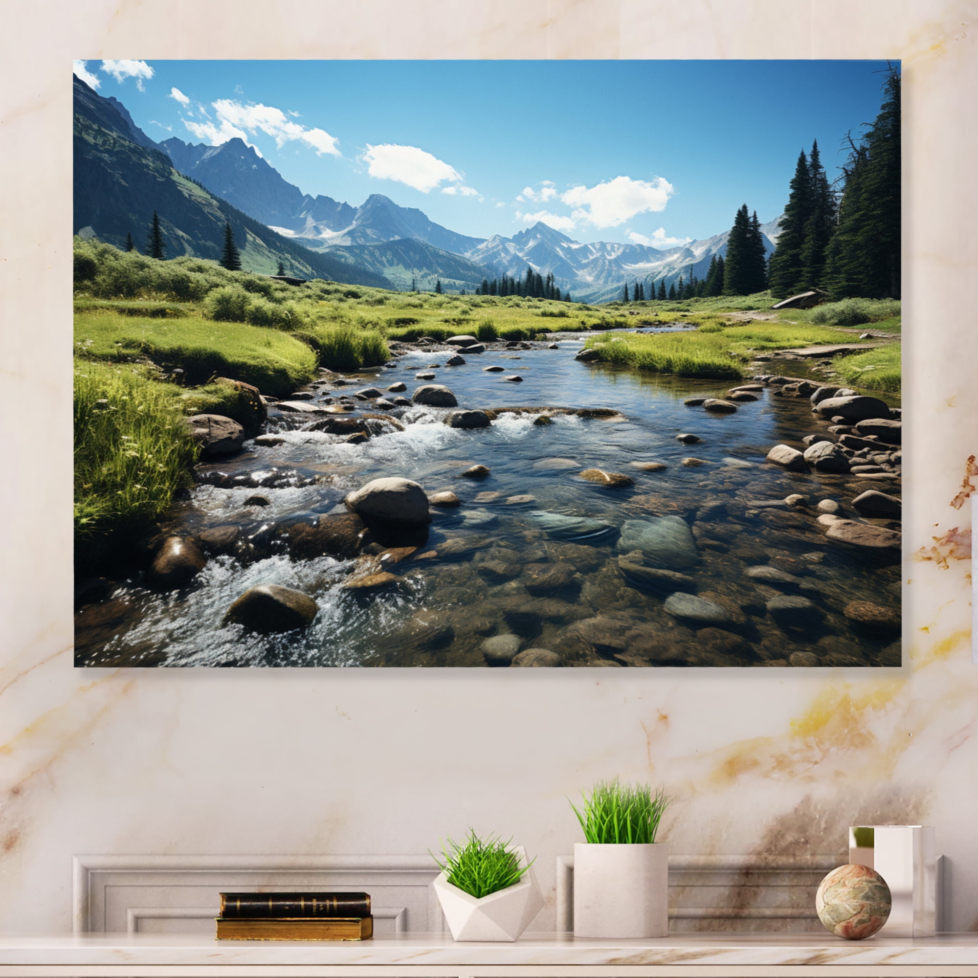 Designart "River in Rocky Mountain National Park, USA I" USA Metal Art ...