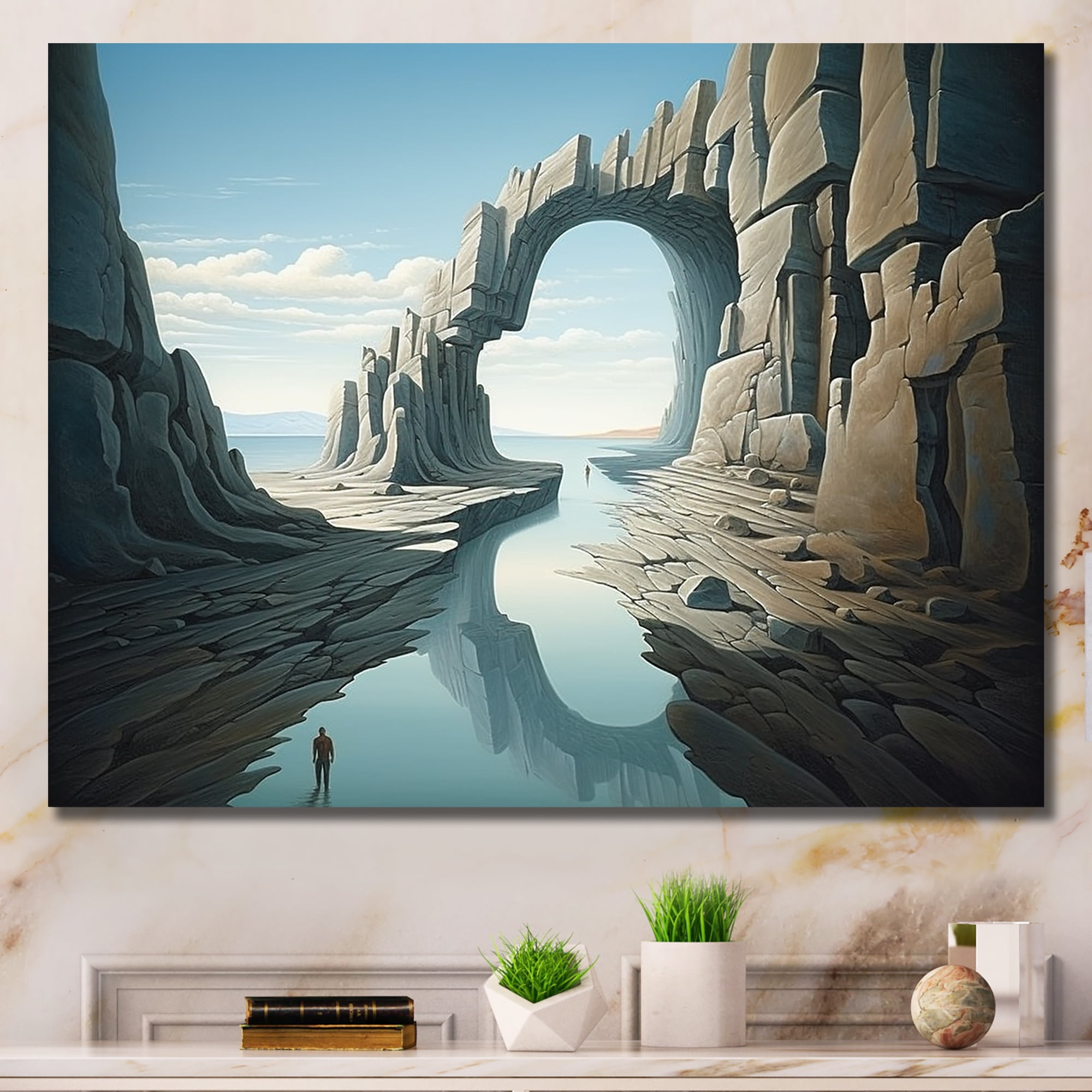 Designart "River of Dreams Surreal Exploration I" Landscapes Wall Art ...