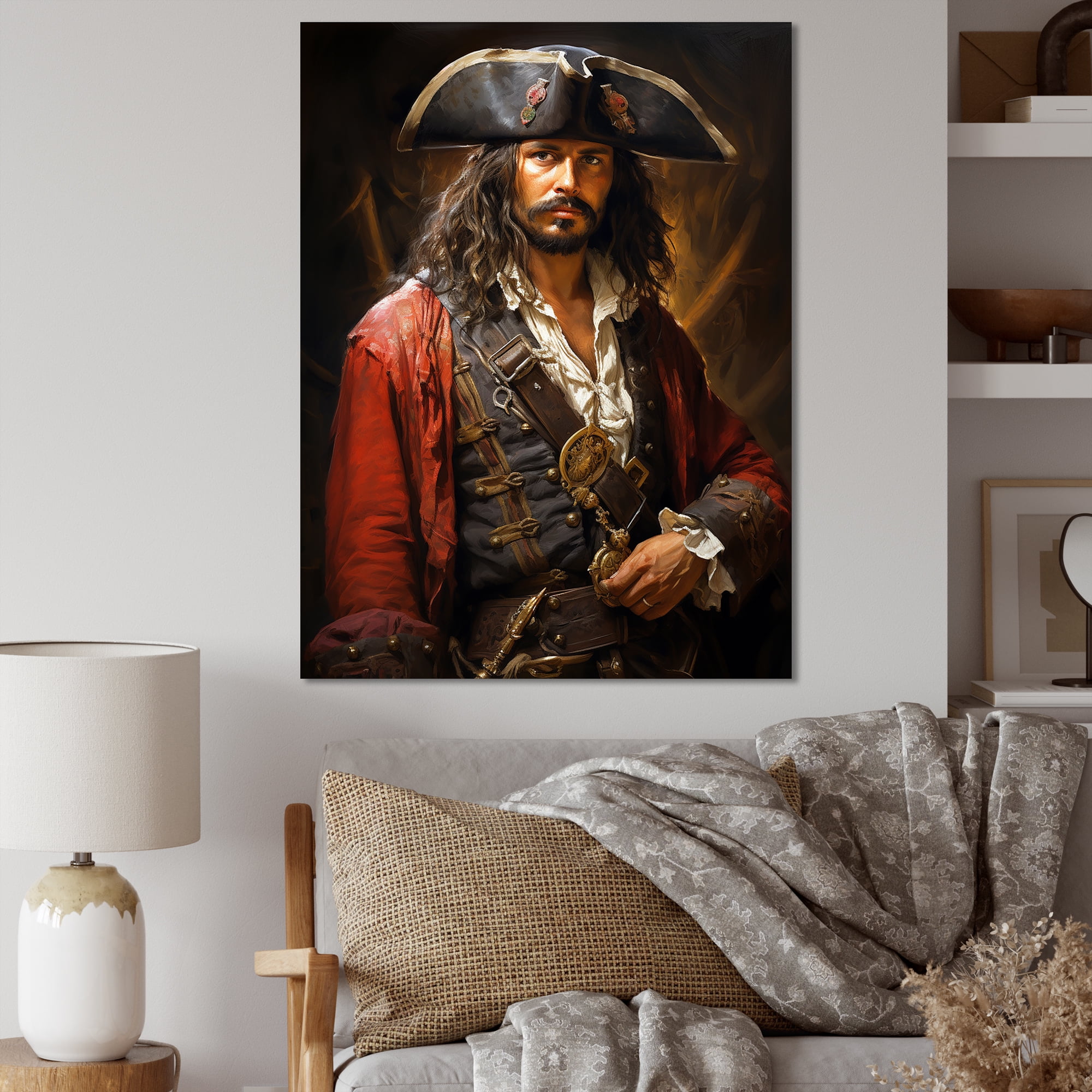 Designart "Rogues in Regalia Pirate Portraits I" Pirate Canvas Art ...