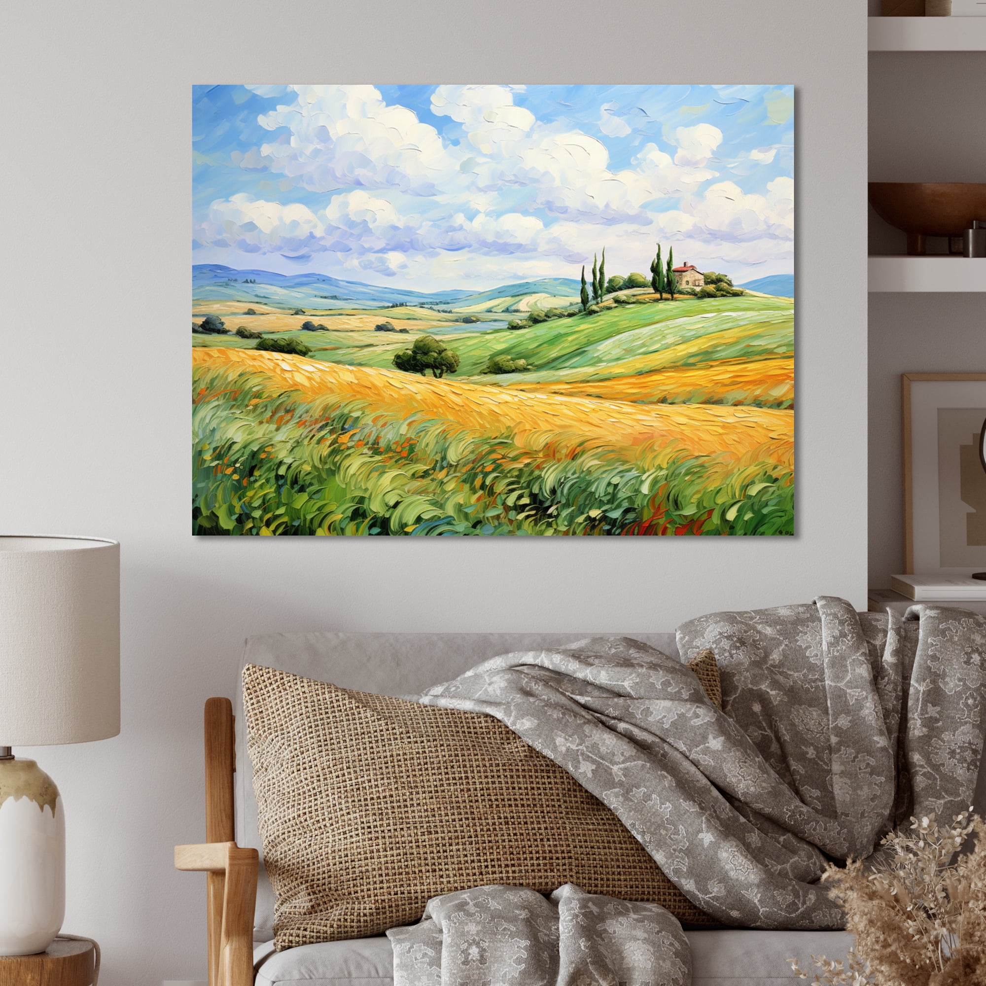 Designart "Rolling Hills A Tribute to Van Gogh I" Vangogh Metal Art ...