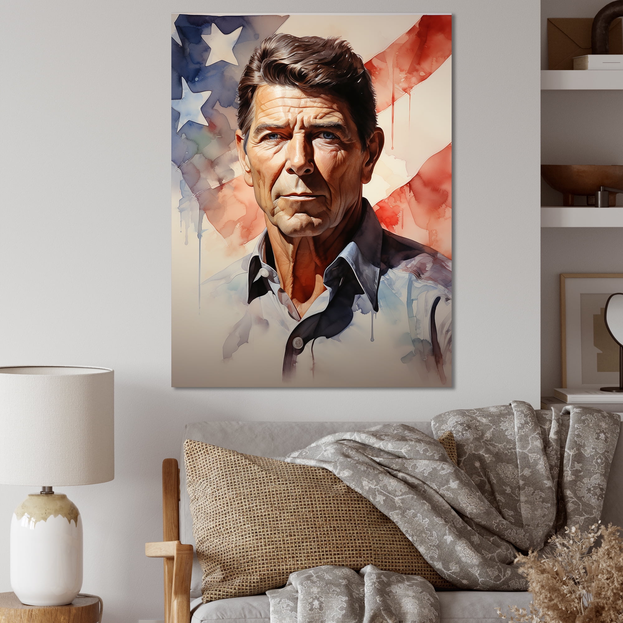 Designart "Ronald Reagan s Presidency II" President/Political Wall Art ...
