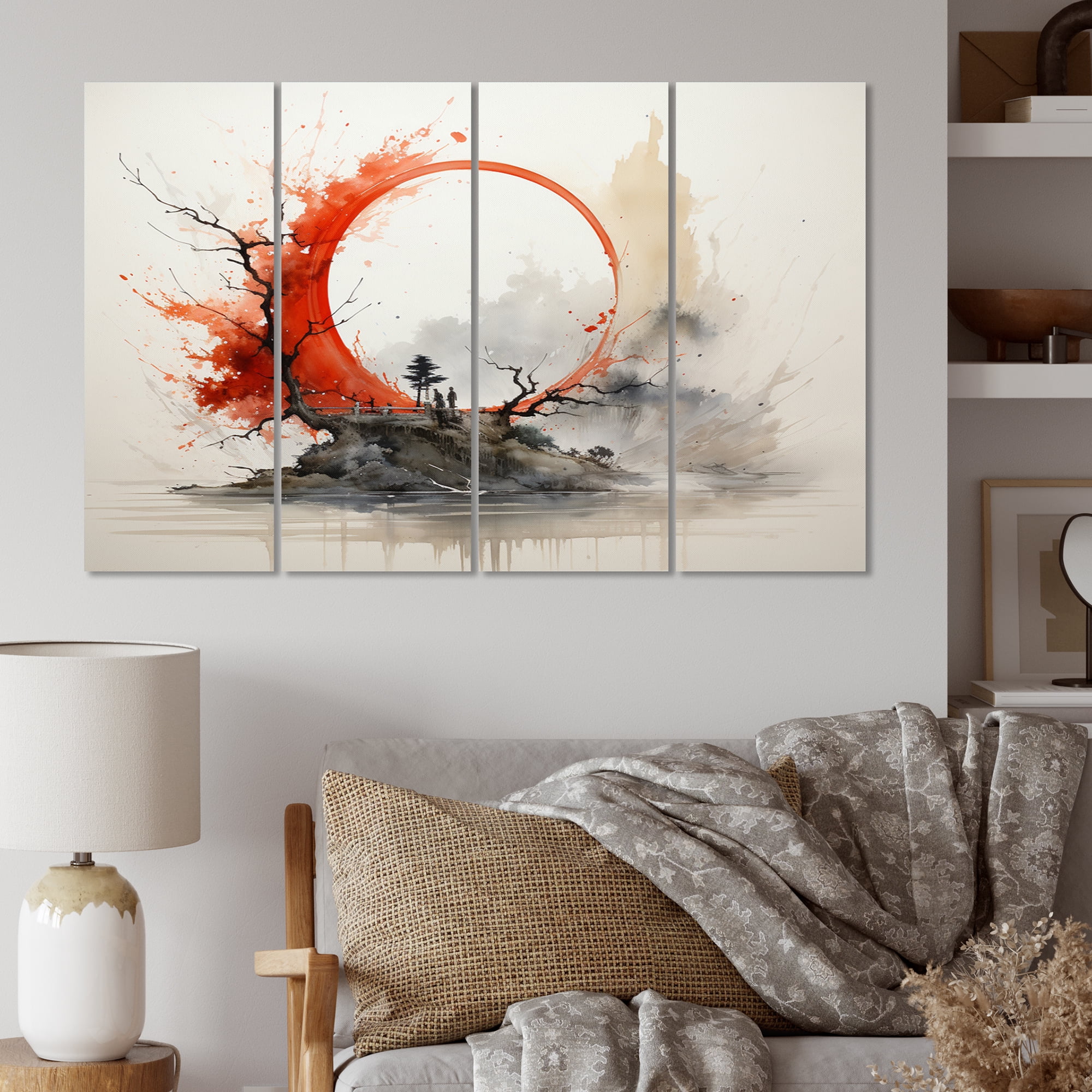 Designart "Ruby Ash Dharma Craft Circle Awakening" Spiritual Metal Art Print Set - Walmart.com