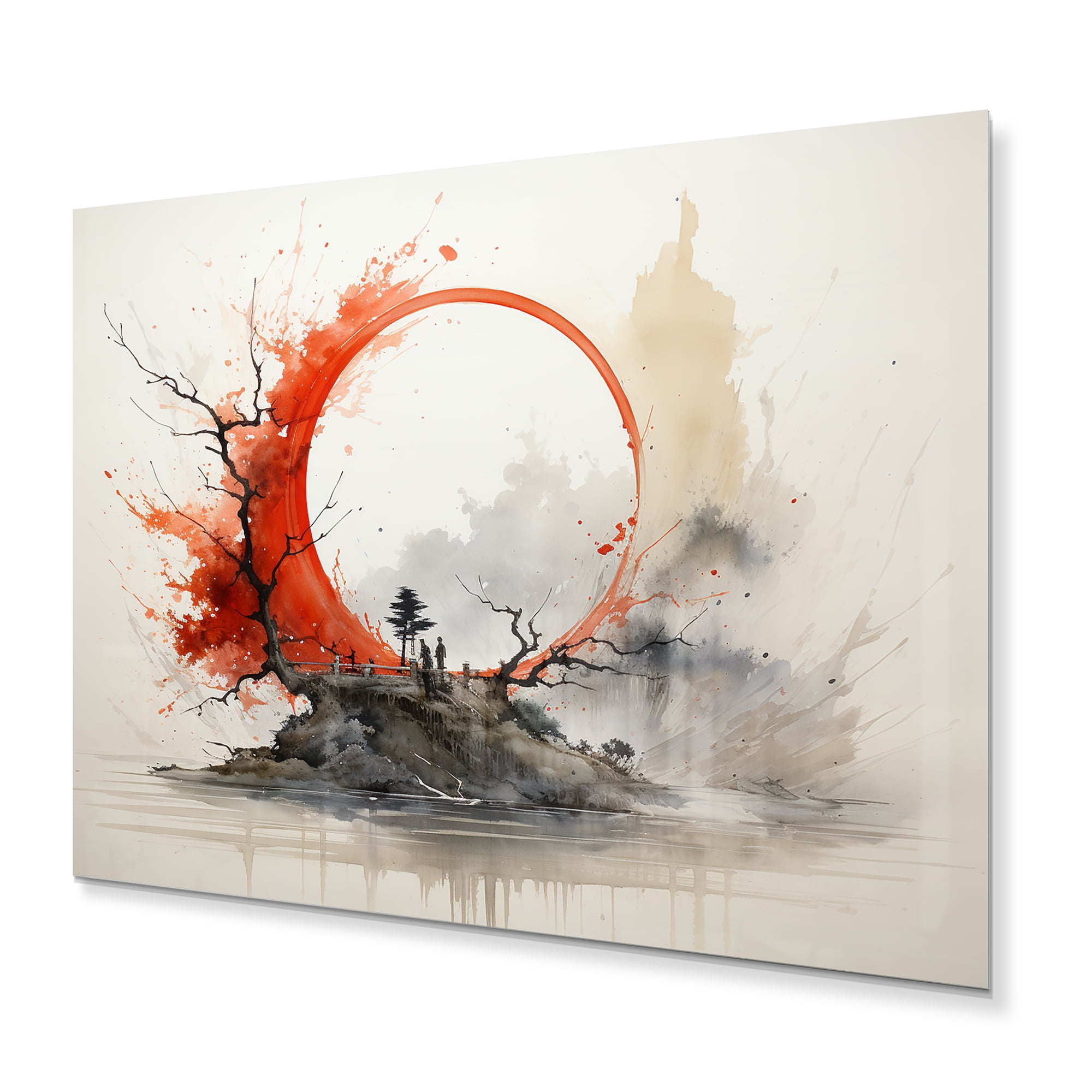 Designart "Ruby Ash Dharma Craft Circle Awakening" Spiritual Metal Wall ...