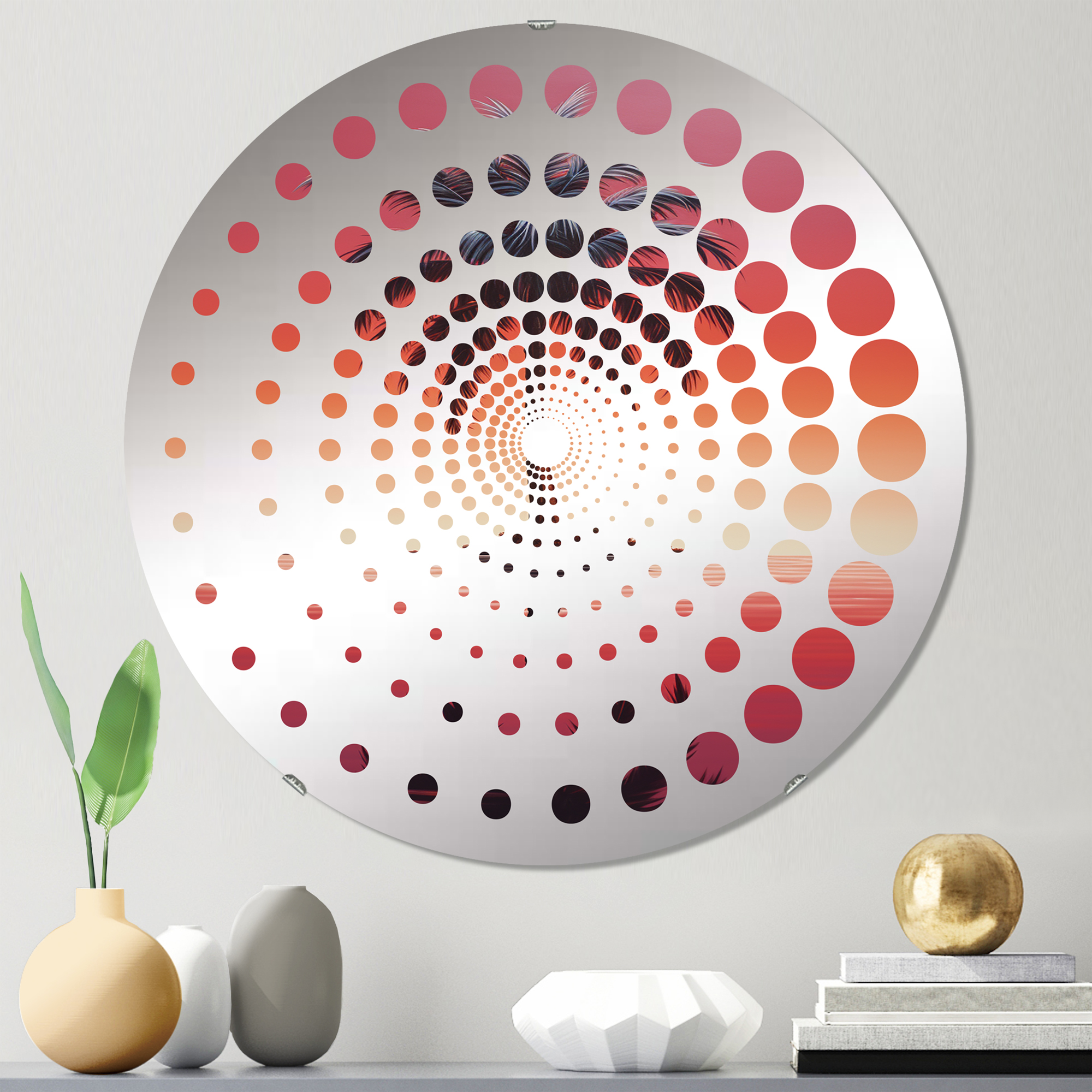 Designart "Ruby Reflections of a Solitary Palm Tree" Palms & Palm Trees ...