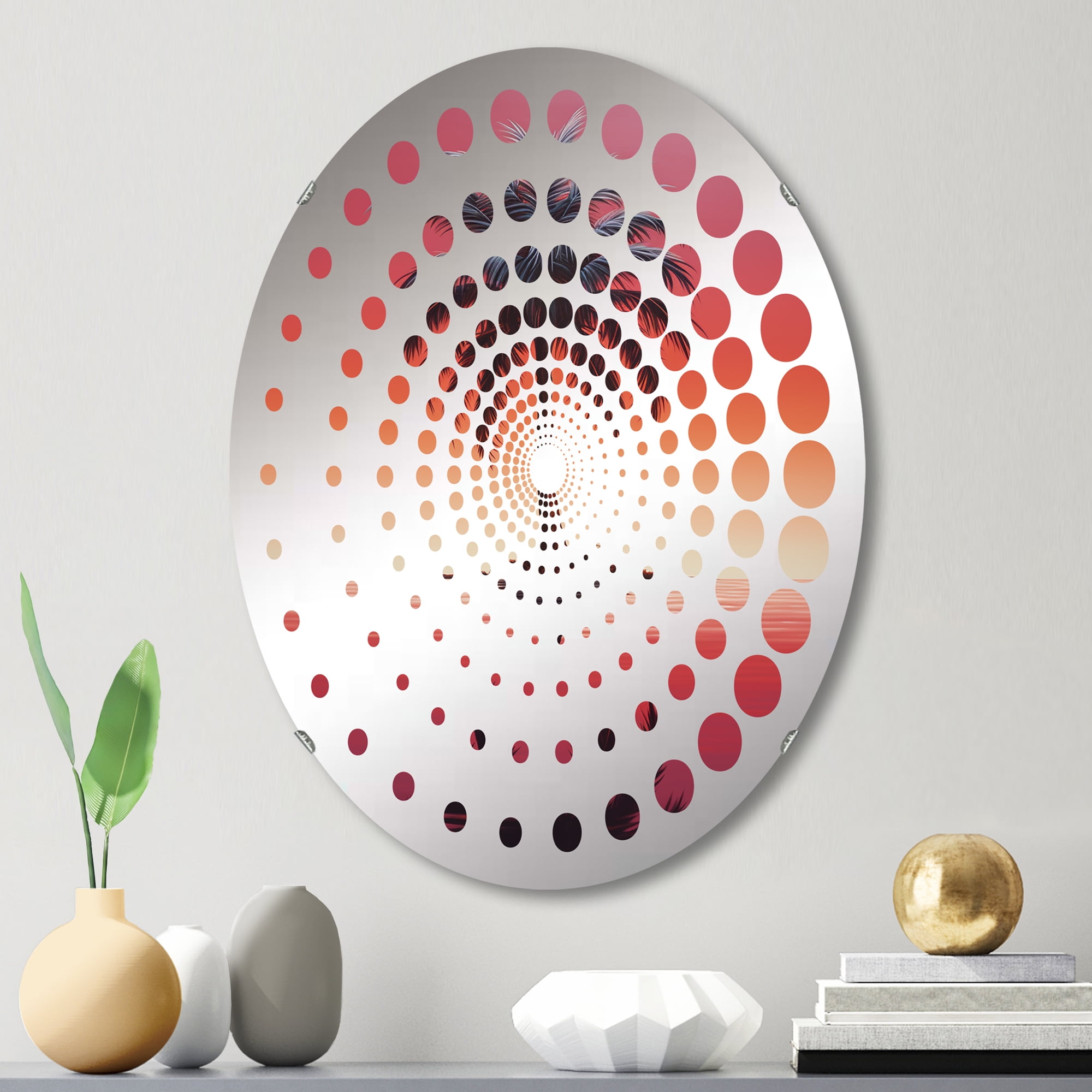 Designart "Ruby Reflections of a Solitary Palm Tree" Palms & Palm Trees ...