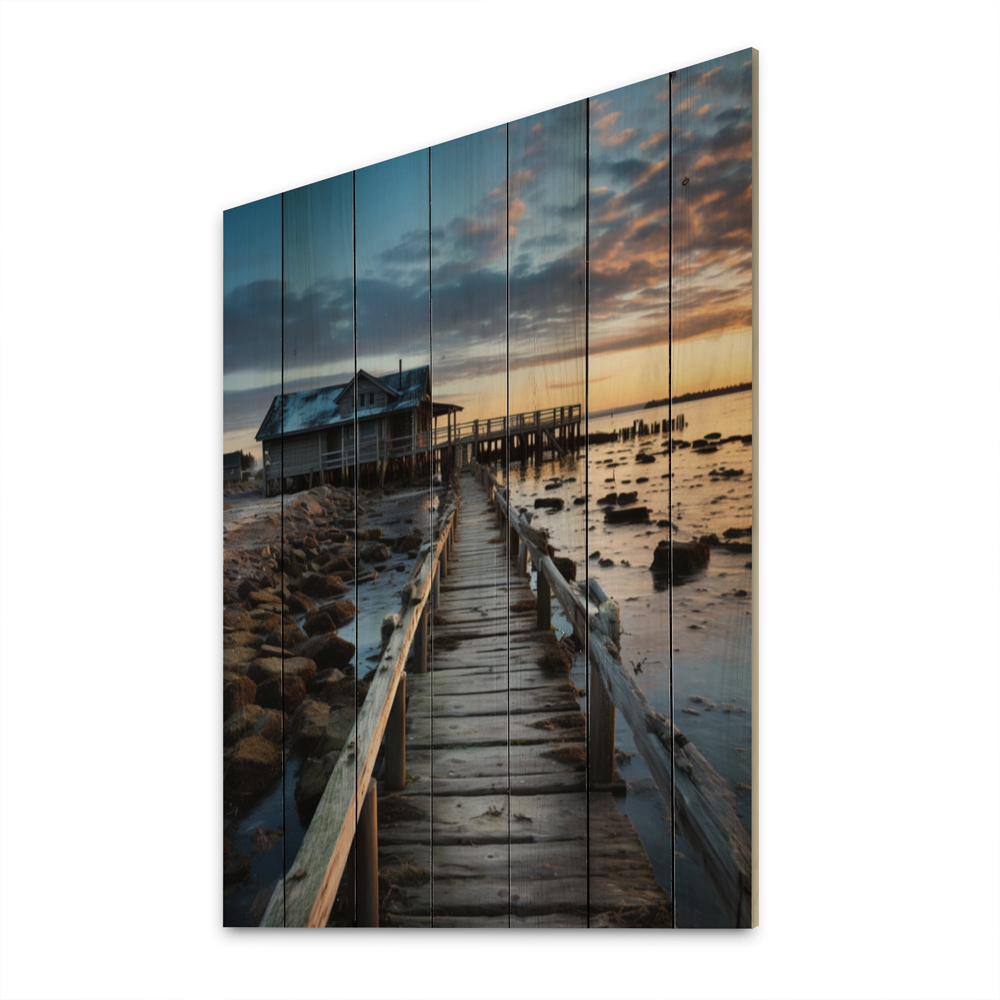 Designart "Rustic Beauty of Piers and Docks I" Nautical & Beach Print ...