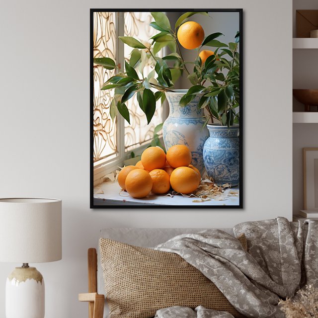 Designart "Rustic Glow of Farmhouse Windows" Farm Framed Wall Art ...