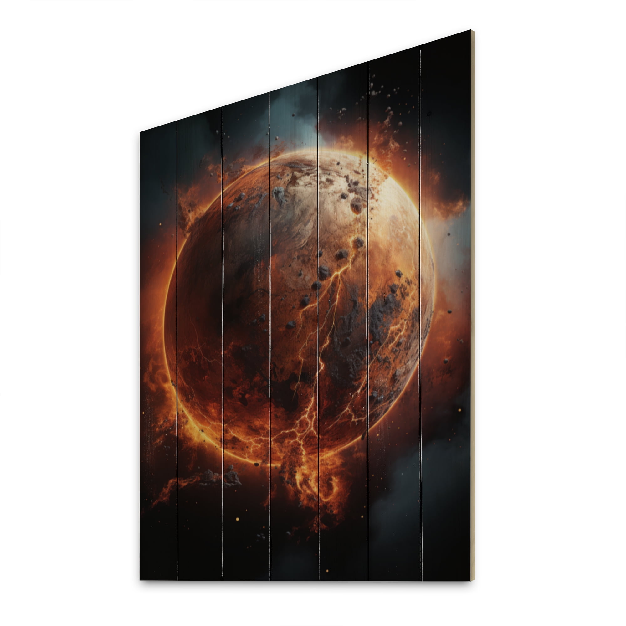 Designart "Rusty Martian Landscape Red Planet Mars I" Mars Print on ...