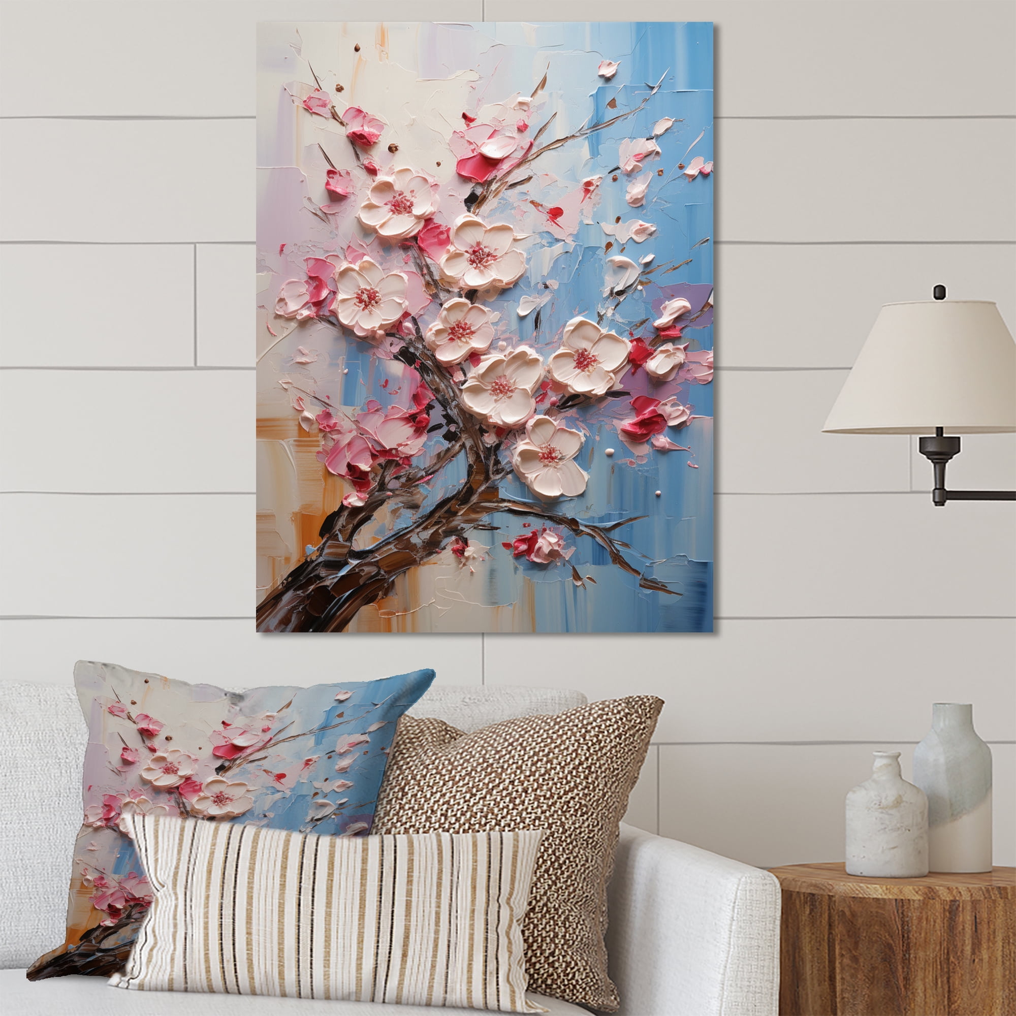 Designart "Sakura Serenity Asian Painting II" Asian Metal Wall Art ...
