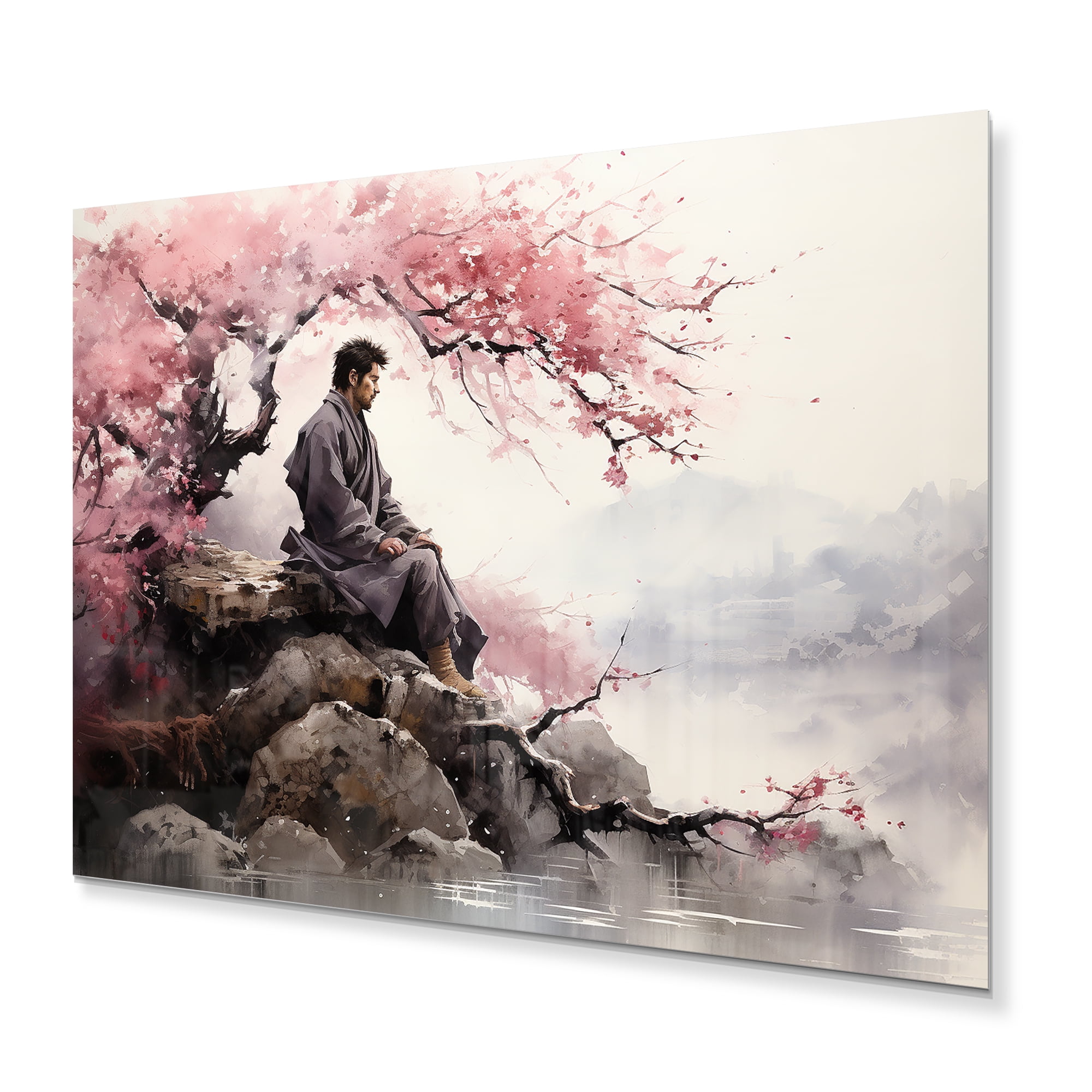 Designart "Samurais Resolve Asian Painting VIII" Asian Metal Wall Art ...