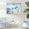Designart "Santorini Landscape Beauty I" Landscapes Framed Wall Art ...