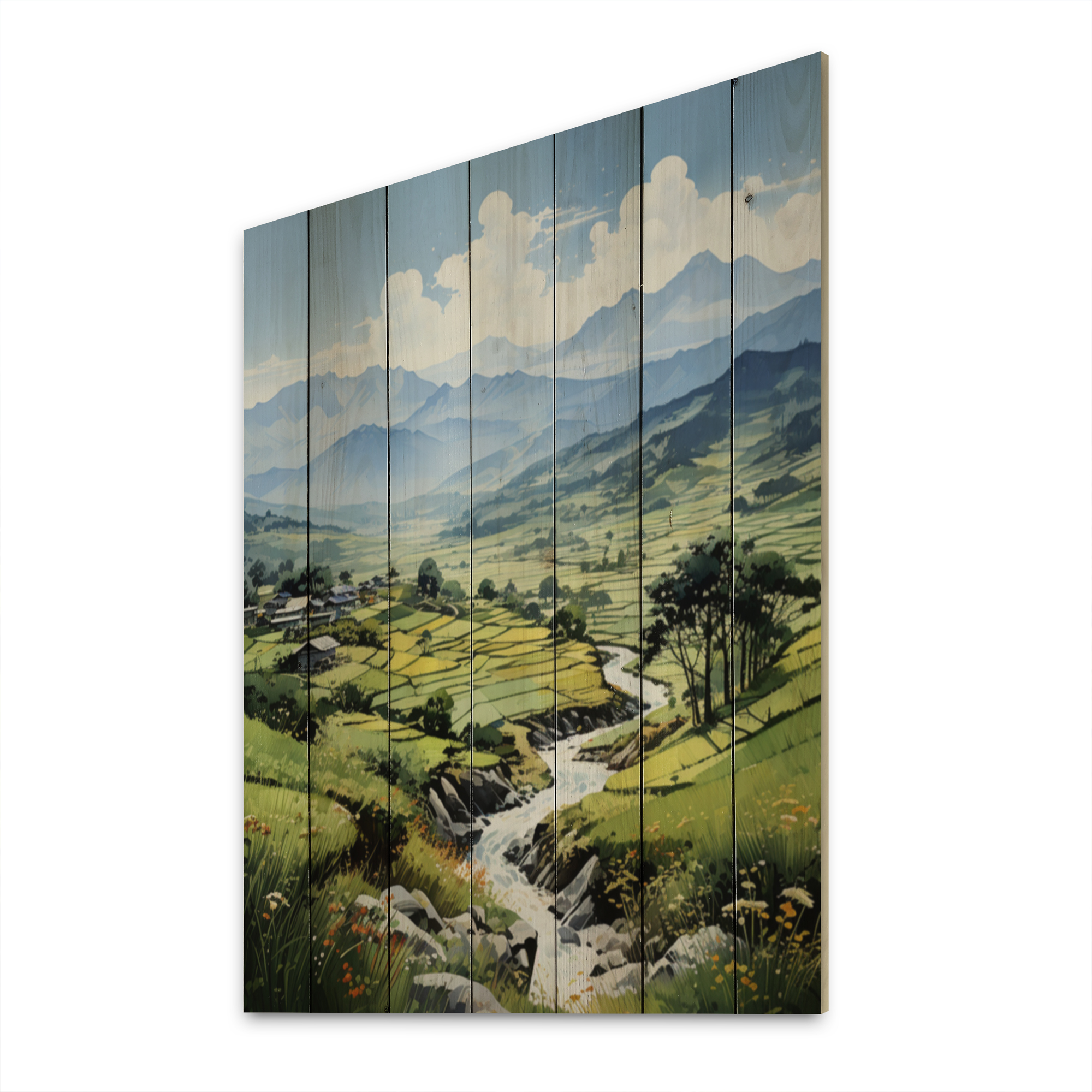 Designart "Sapa Highlands in Vibrant Green, Vietnam" Vietnam Print on ...