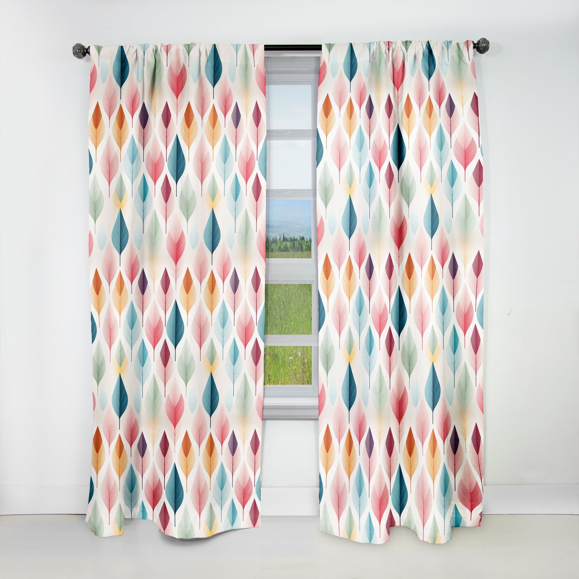 Designart "Scandinavian Geometry In Pastels IV" Geometric Blackout ...