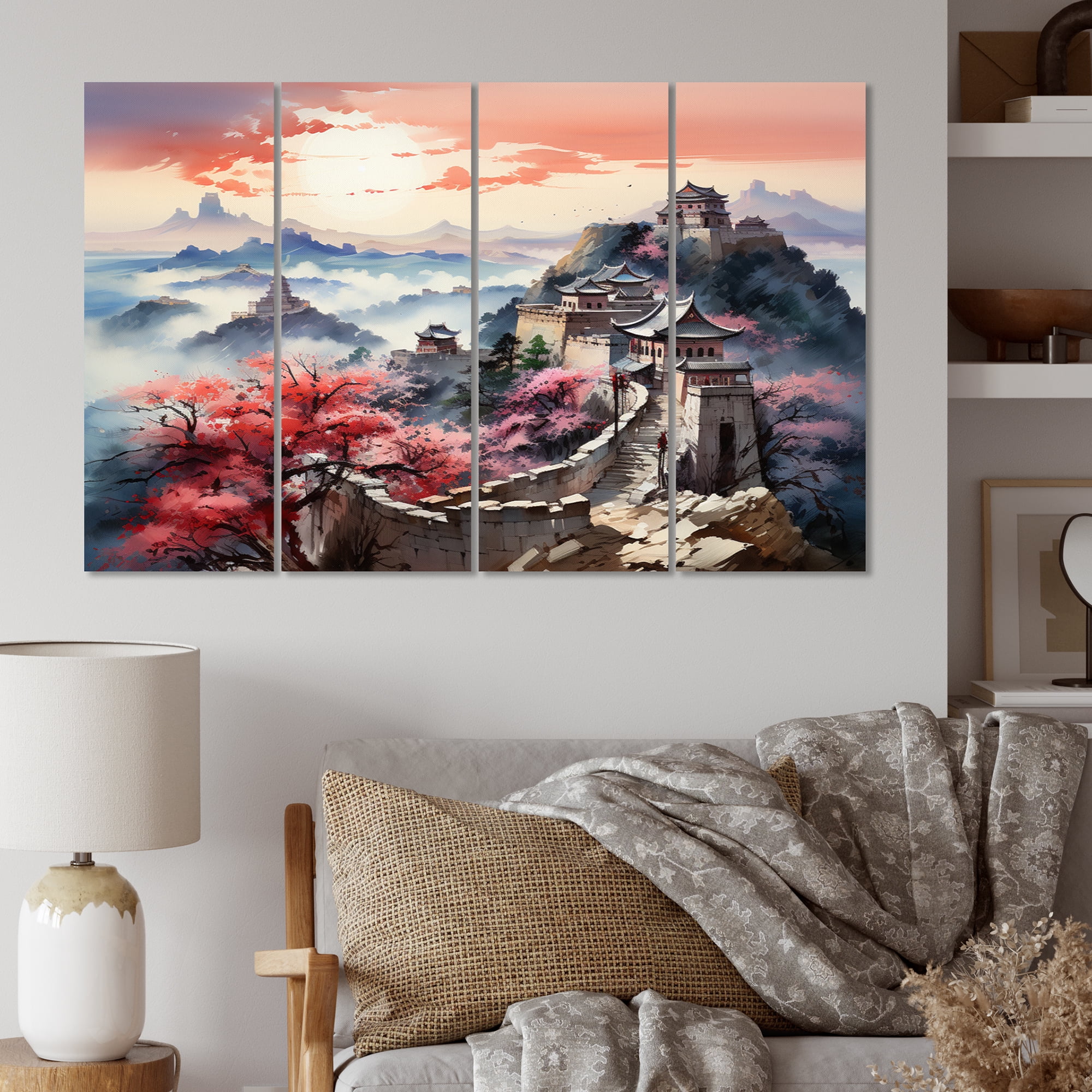 Designart "Scenic Asian Beauty I" Chinese Metal Wall Art Set - Walmart.com