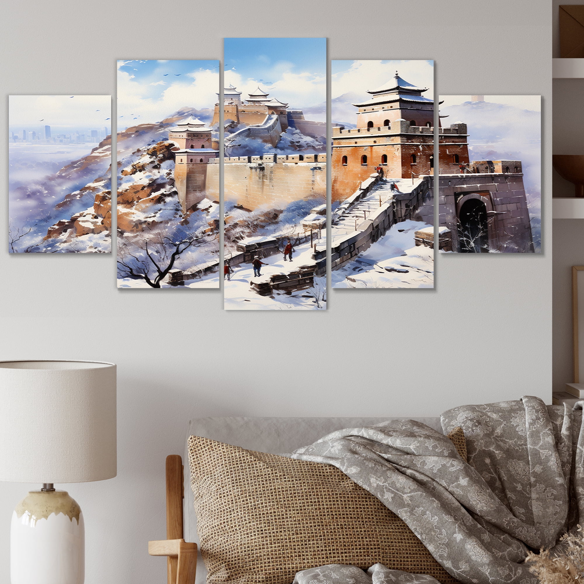 Designart "Scenic Asian Beauty II" Chinese Metal Wall Decor Set ...