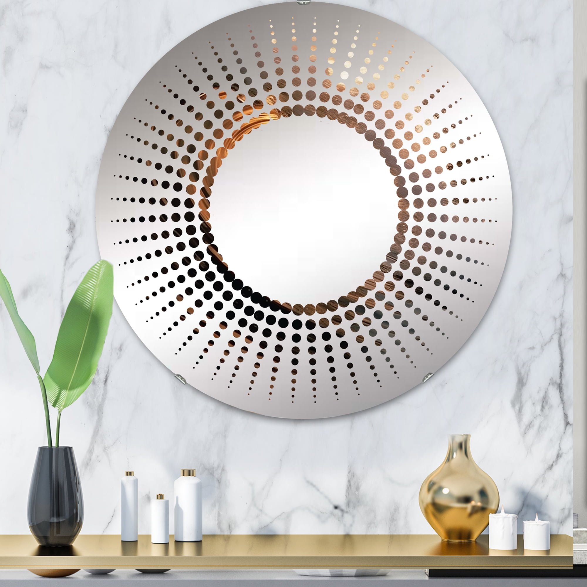 Designart "Scenic Photo of Beach Waves" Coastal Waves Starburst Round ...