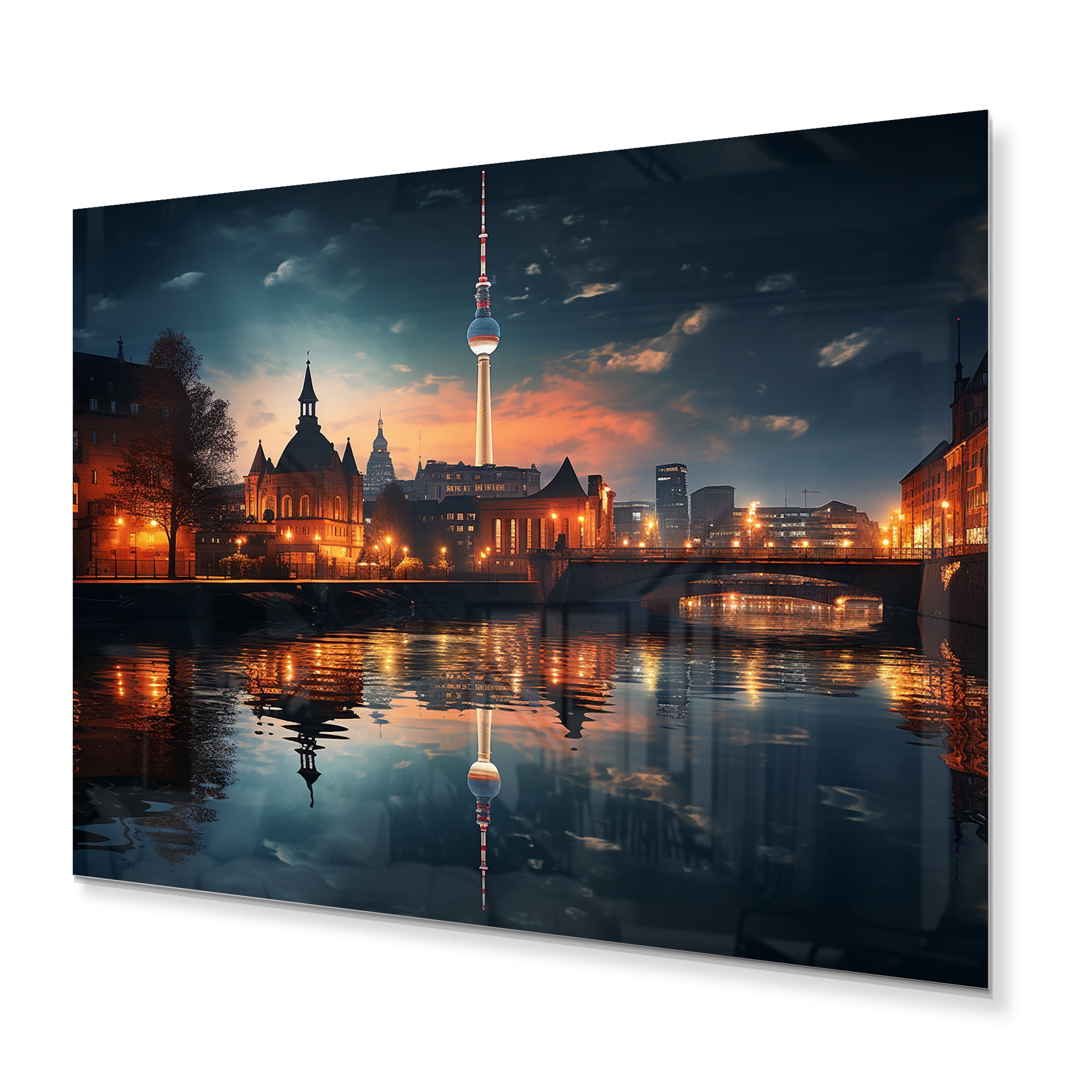 Designart "Scenic Spot in Beautiful Berlin Cityscape II" Berlin Metal ...