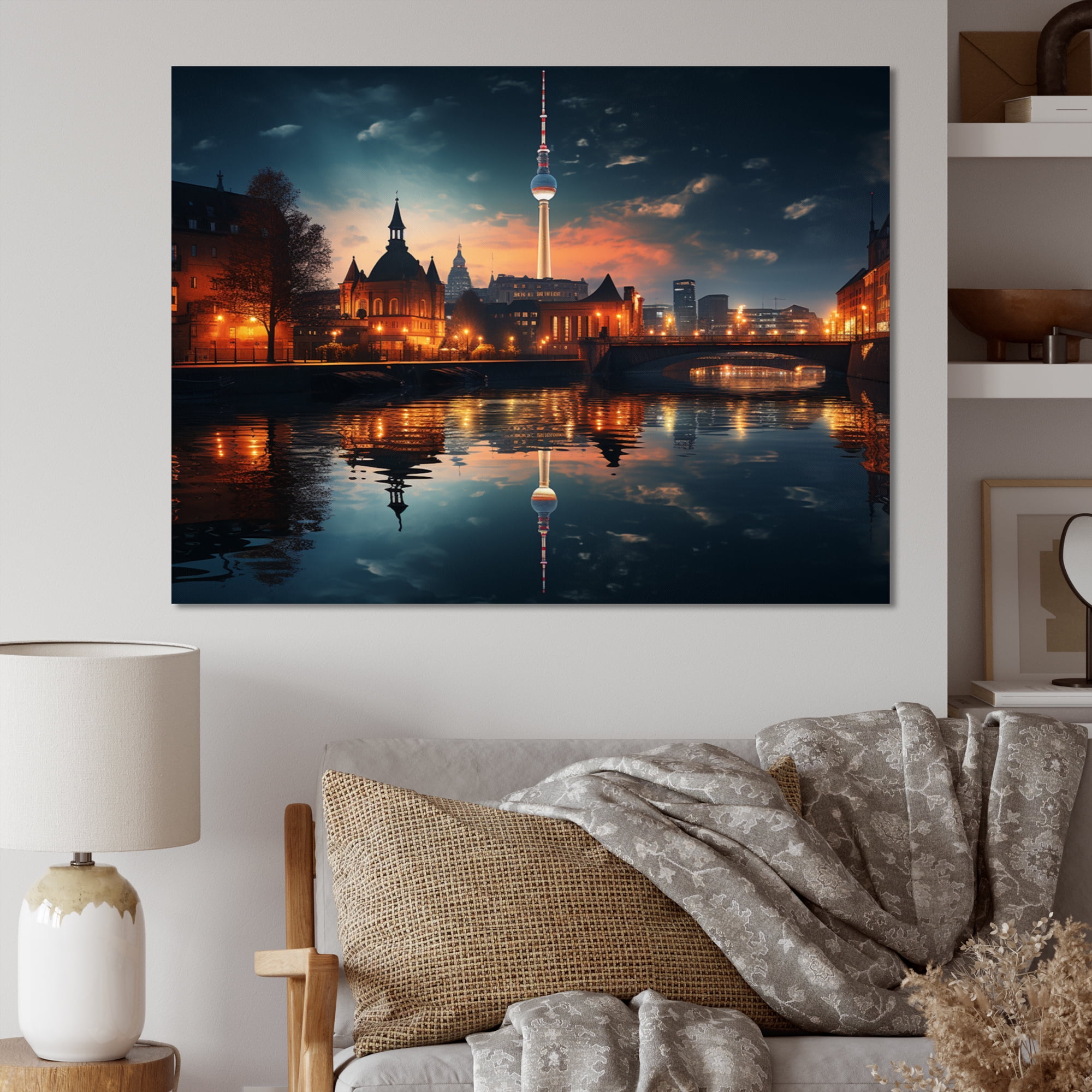 Designart "Scenic Spot in Beautiful Berlin Cityscape II" Berlin Wall ...