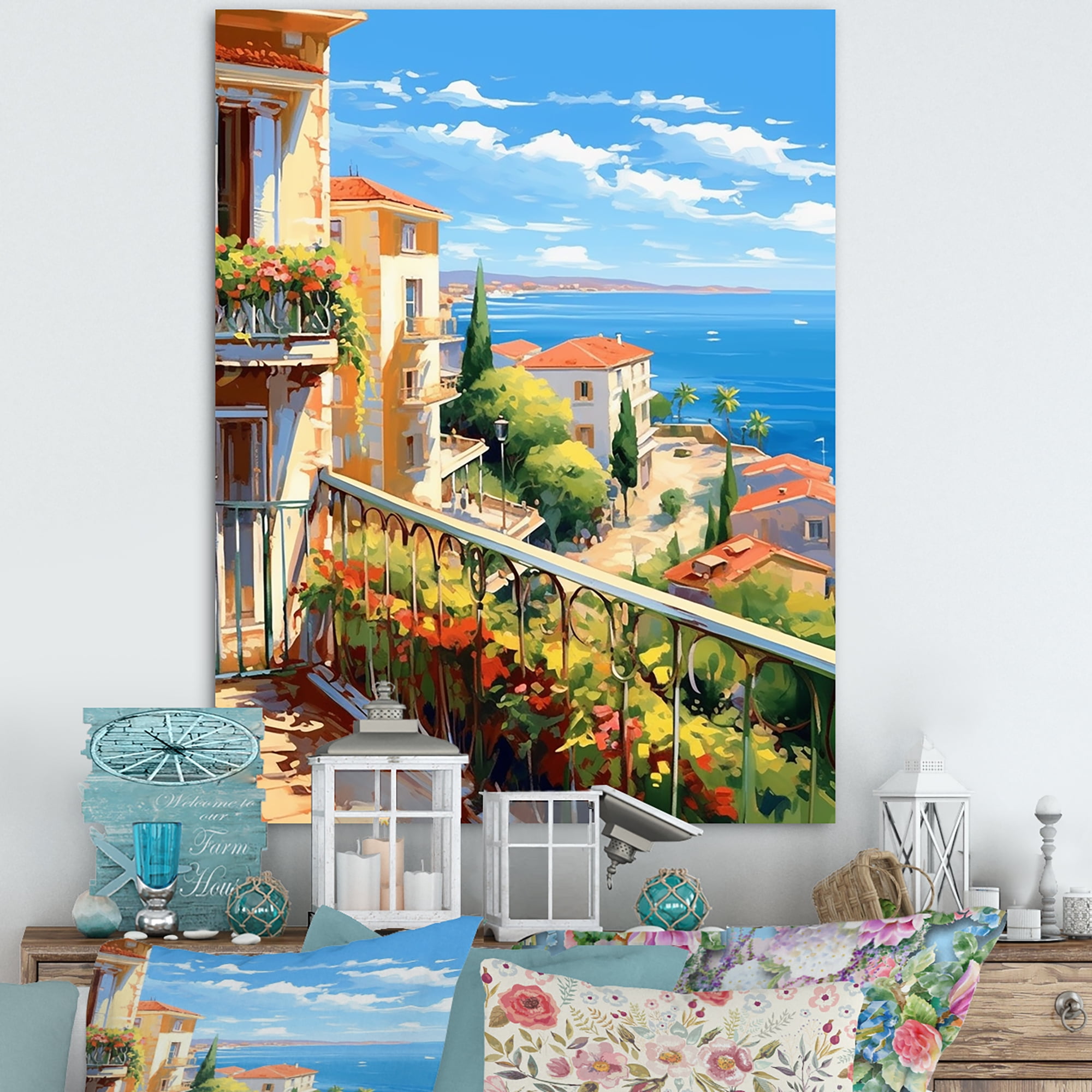 Designart "Scenic Views Of Italy" Italy Canvas Prints - Walmart.com